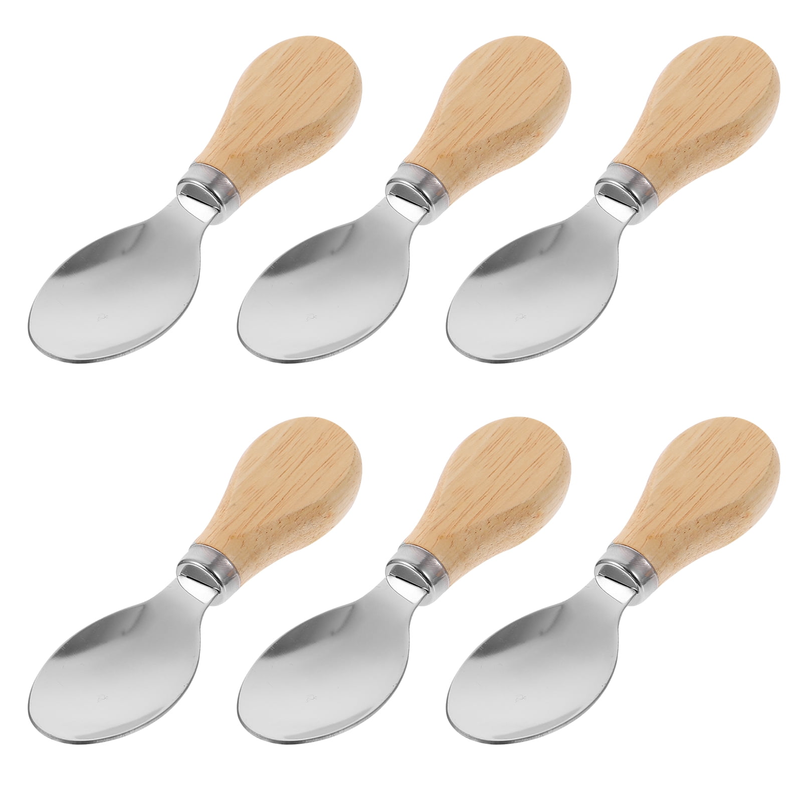 Masteelf 6 Pcs Nut Butter Mixer Stainless Steel Spoon Comfortable ...