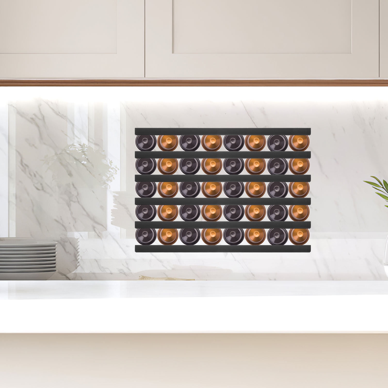 Masteelf 6 Pcs Pod Coffee Capsule Storage Mounted Holder Space-saving ...