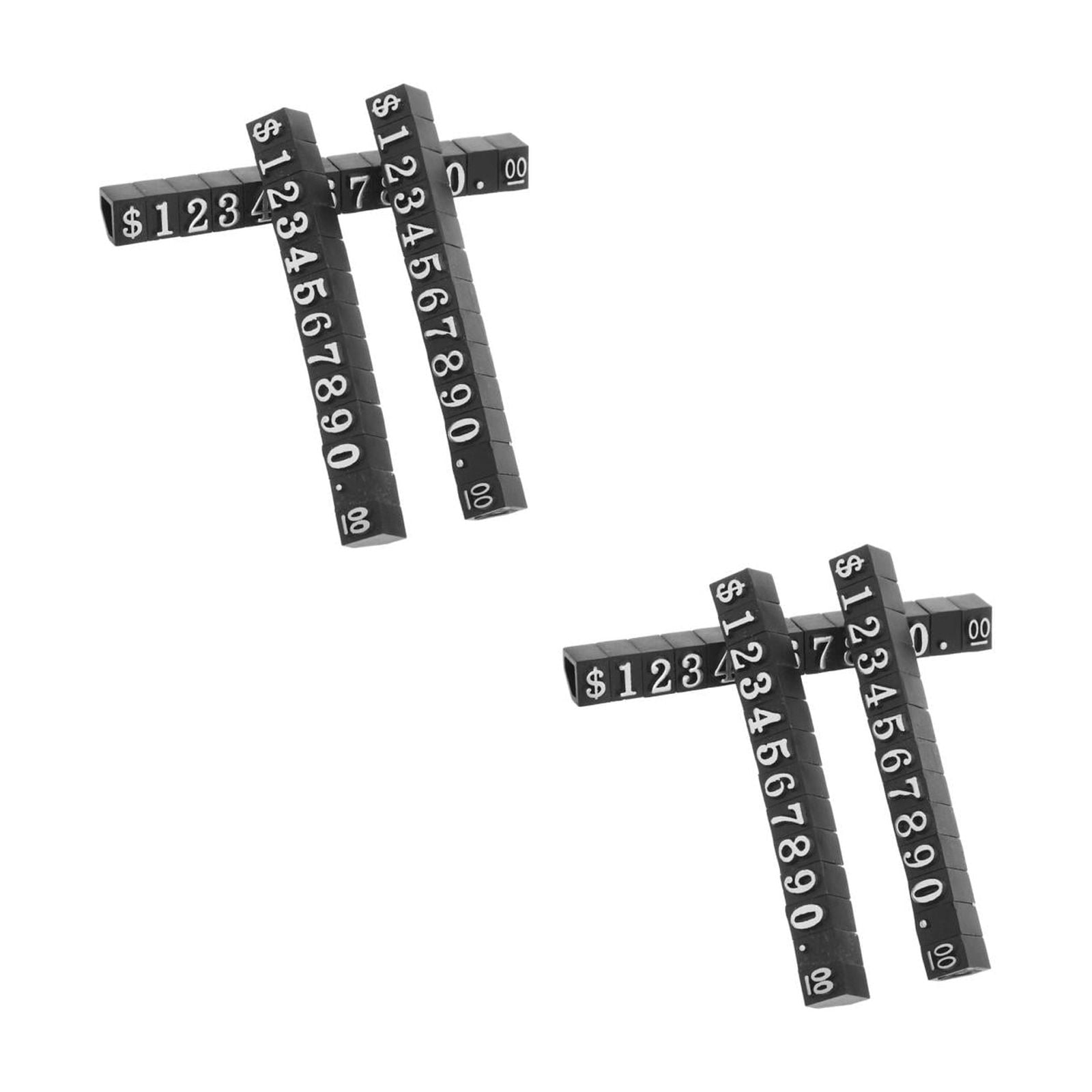 Masteelf 6 Pcs Price Counter Stand Tag Adjustable Number Letter Base ...