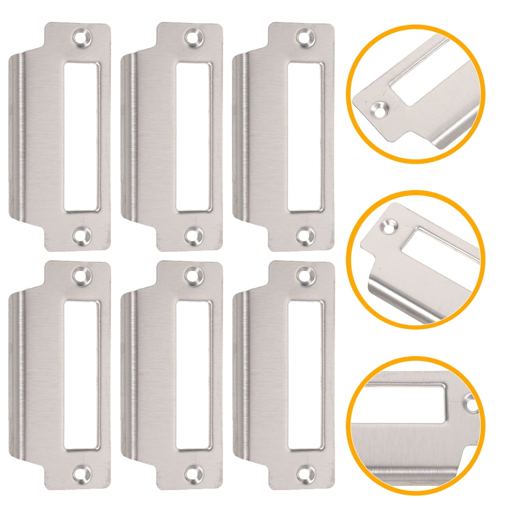 Masteelf 6 Pcs Security Door Hole Filler Plate Blocker Deadbolt Silver ...