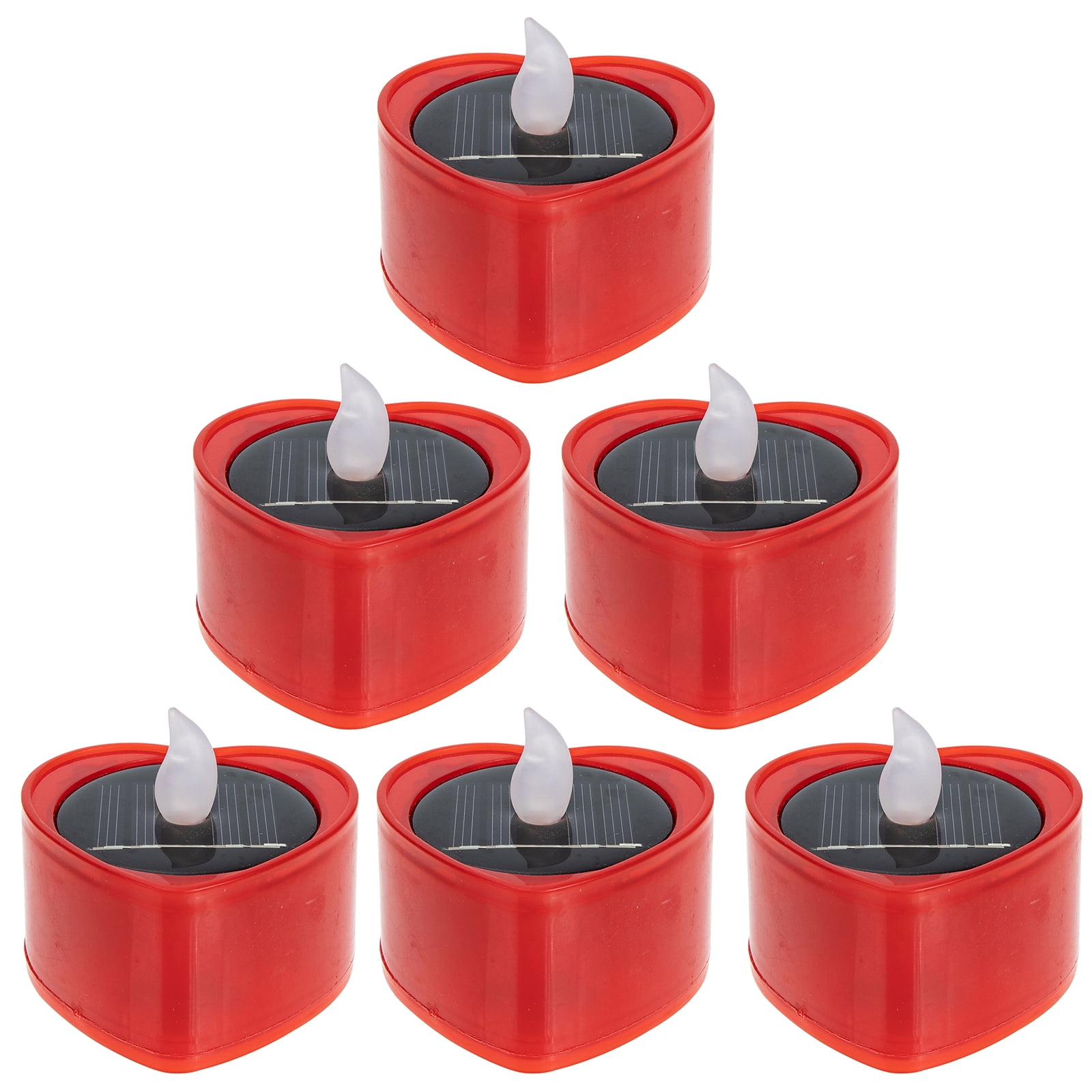 Masteelf 6 Pcs Solar Candle Light Lights Outdoor Christmas Window ...