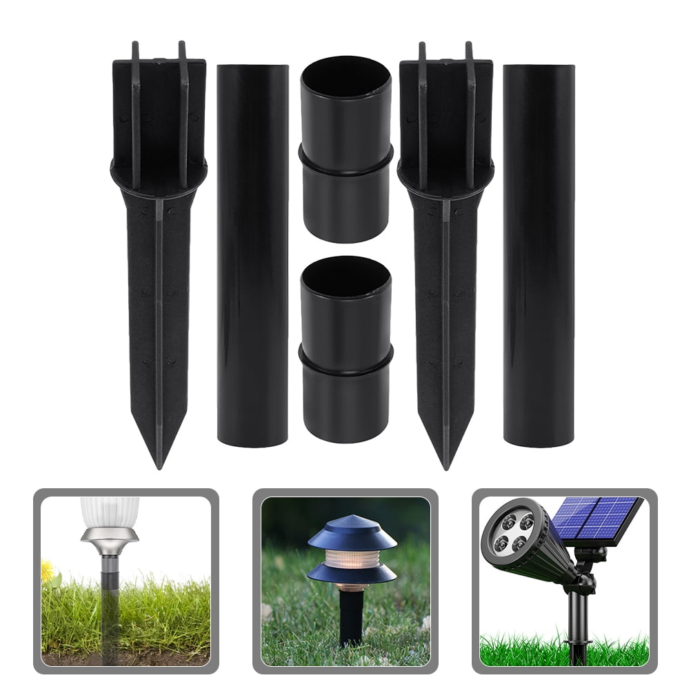 Masteelf 6 Pcs Solar Powered Pathway Lights with Pole Connectors and ...