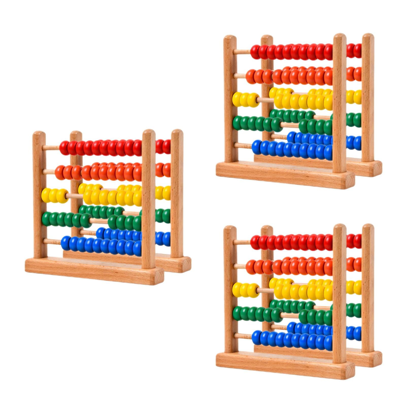 Masteelf 6 Pcs Vintage Style Wooden Abacus for Kids Math Learning Retro ...