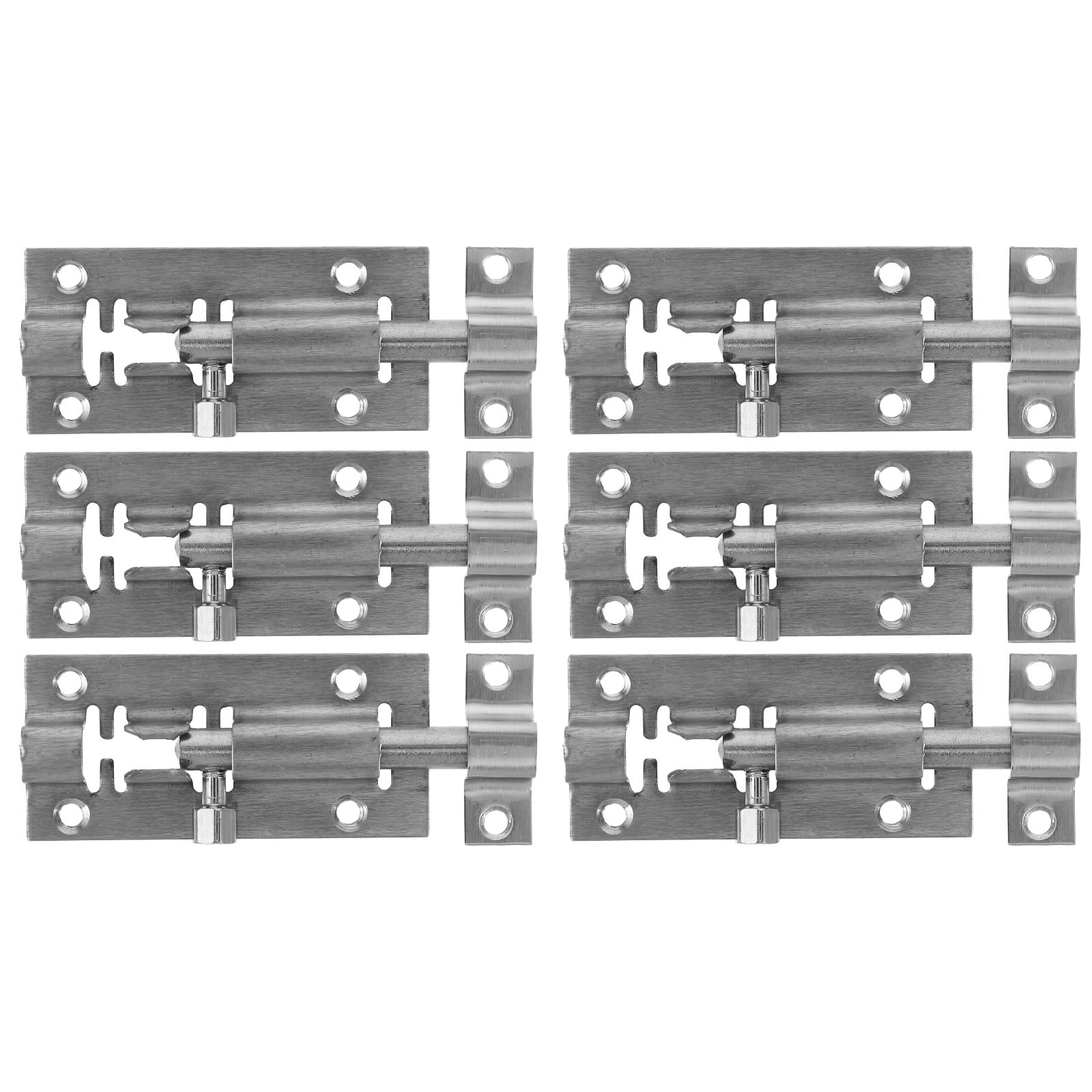 Masteelf 6 Sets Heavy Duty Stainless Steel Door Lock with Screws Slide ...