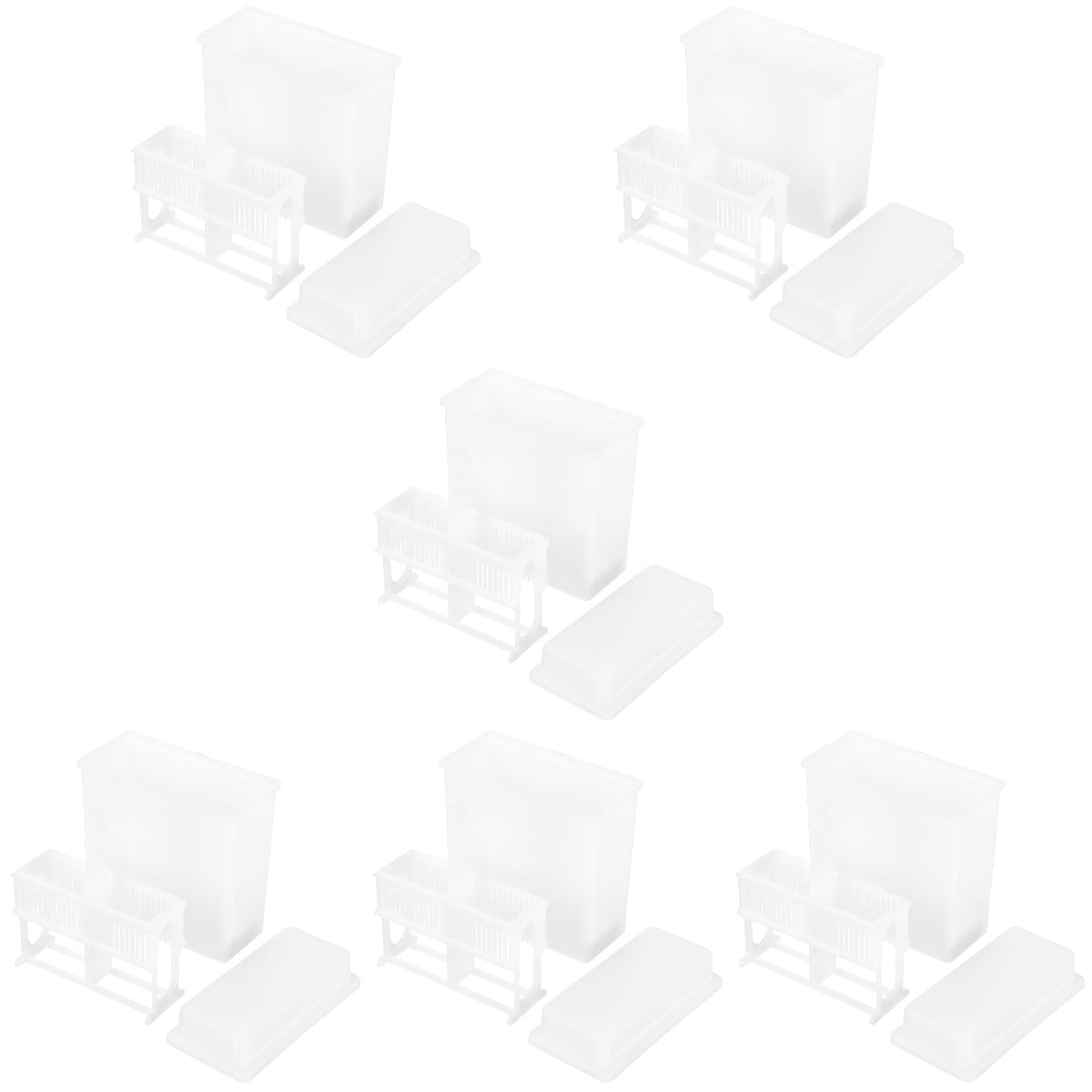 Masteelf 6 Sets Laboratory Microscope Slides Staining Rack Plastic ...