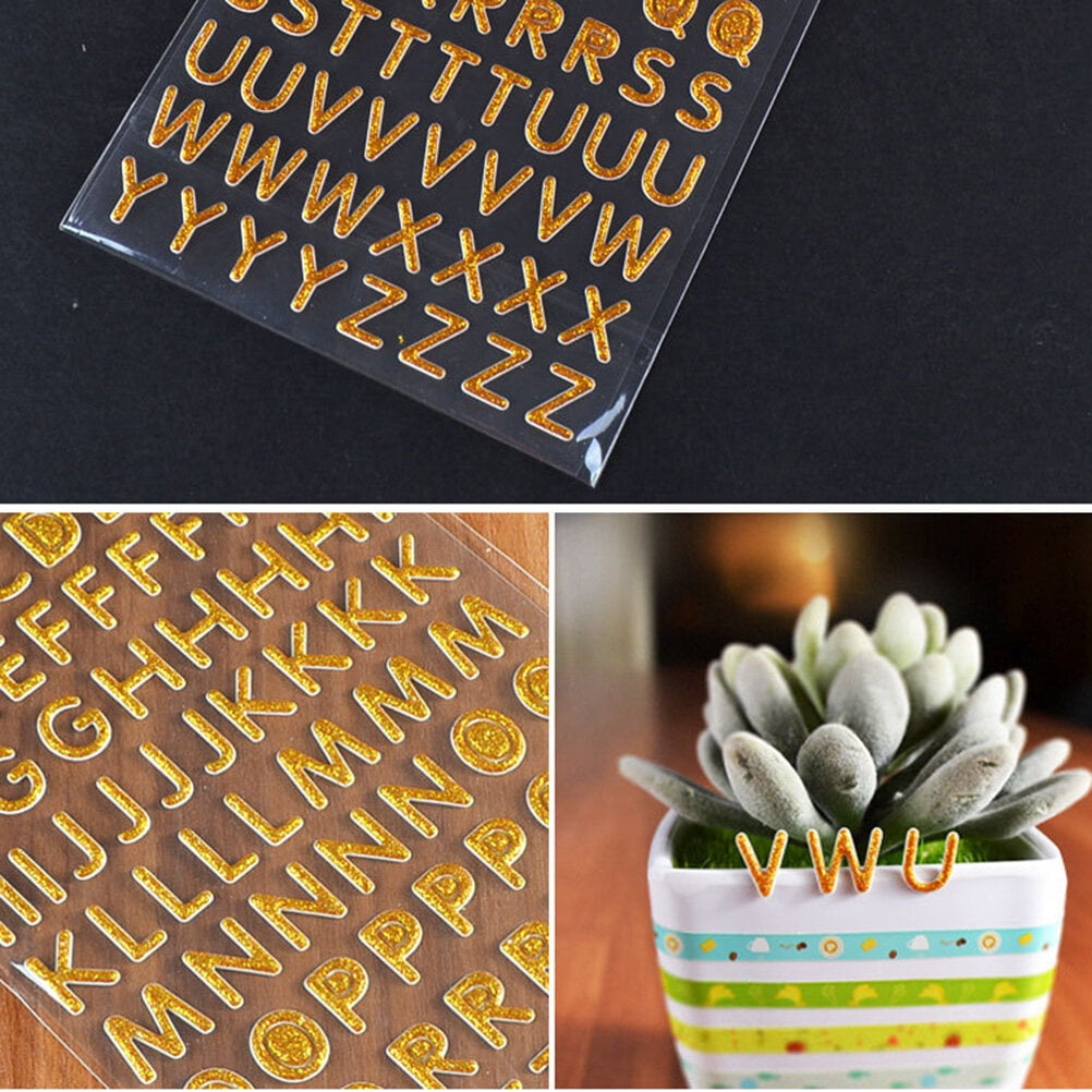 Masteelf 6 Sheets Foam Stickers Glitter Letter Letters Name Student ...