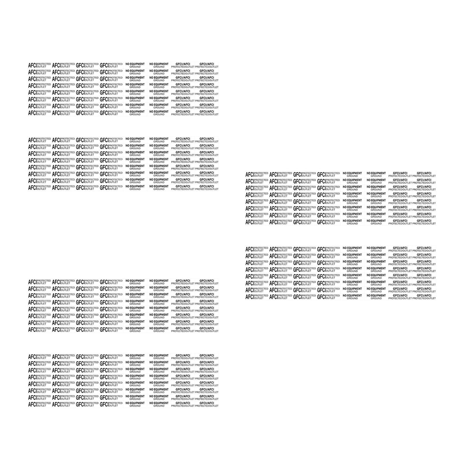 Masteelf 6 Sheets Safety Socket Labels Waterproof Electrical Stickers ...