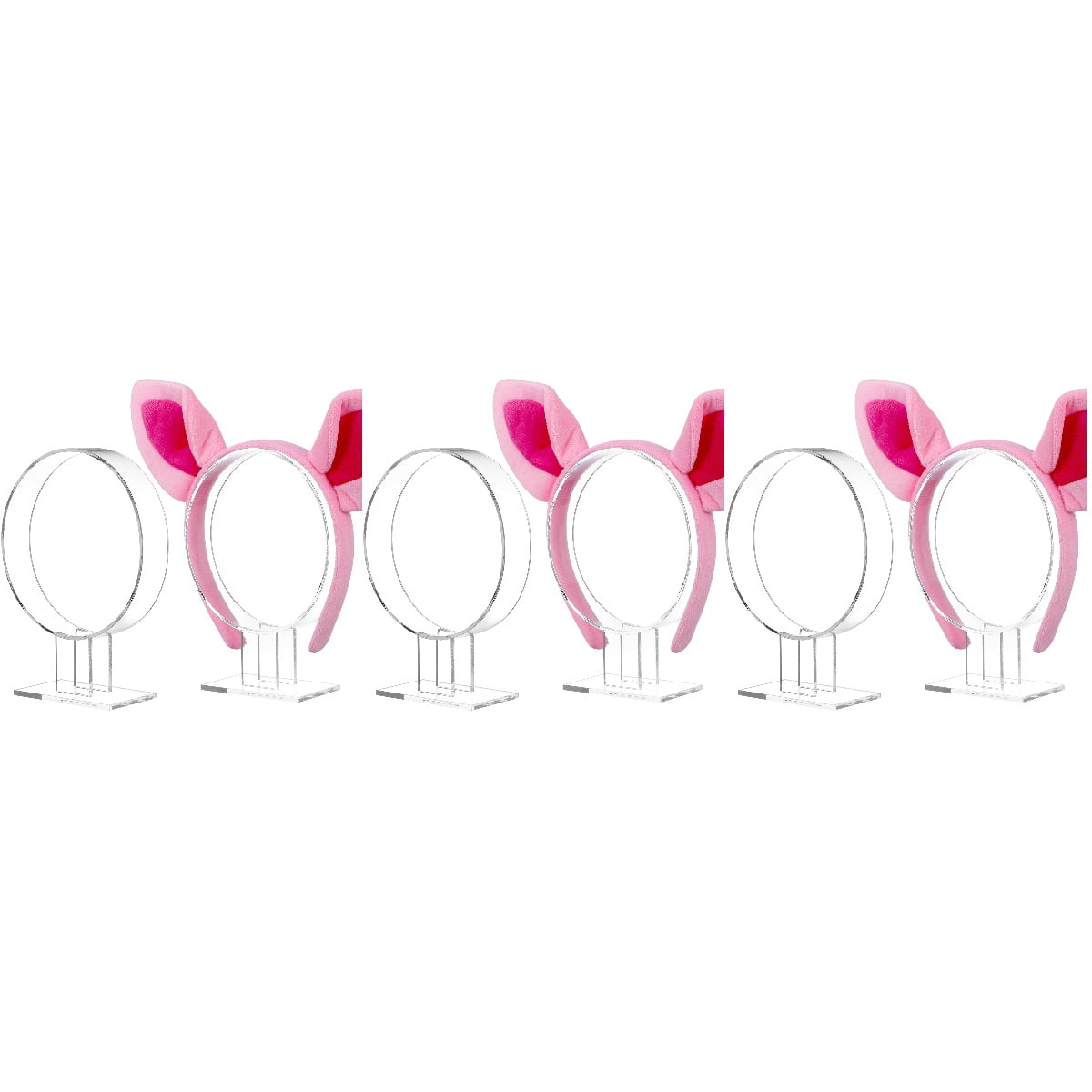 Masteelf 6 pcs Acrylic Headband Display Stand Single Hair Hoops Holder ...