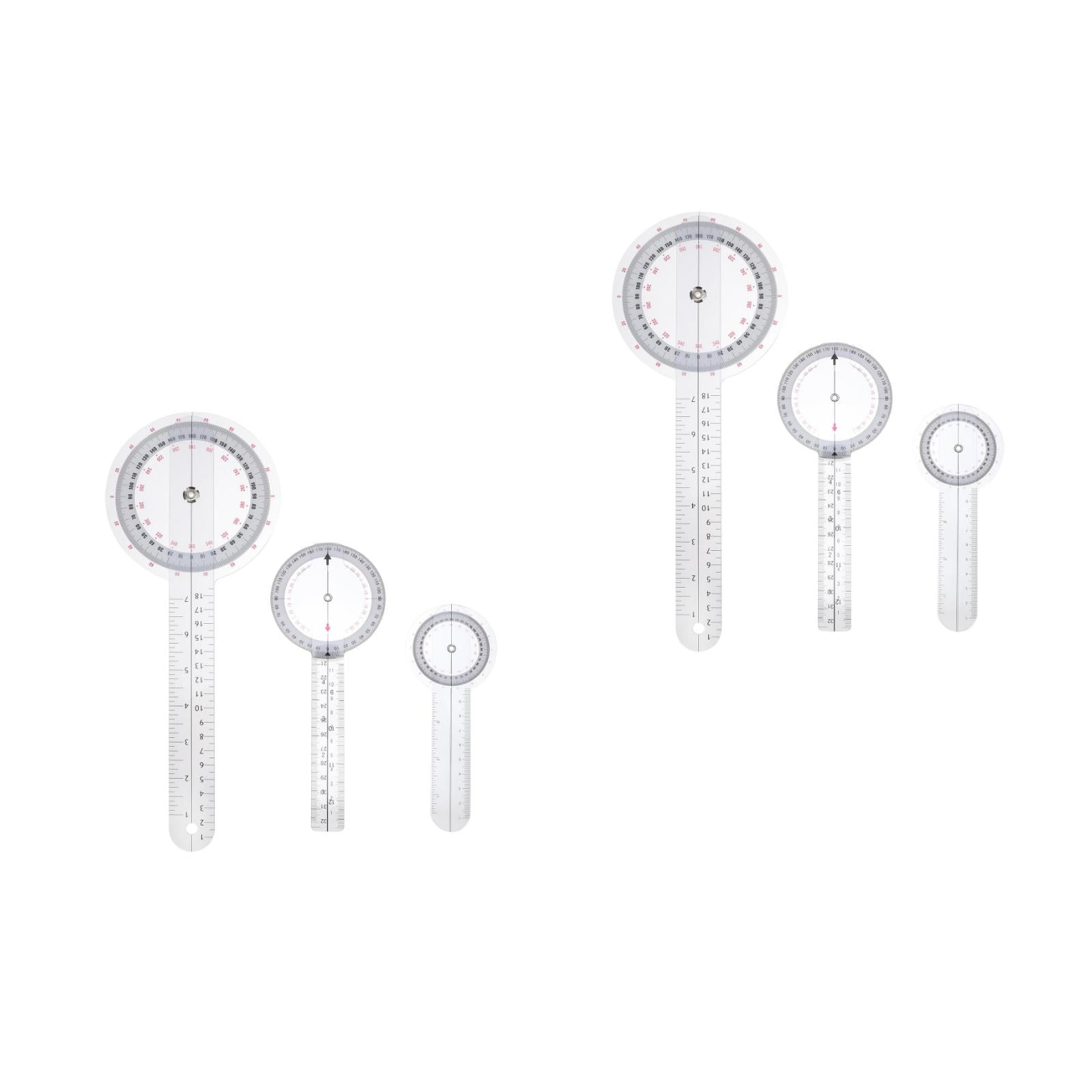 Masteelf 6 pcs Angle Measurement Ruler Medical Measuring Ruler Office Measuring Protractors ...