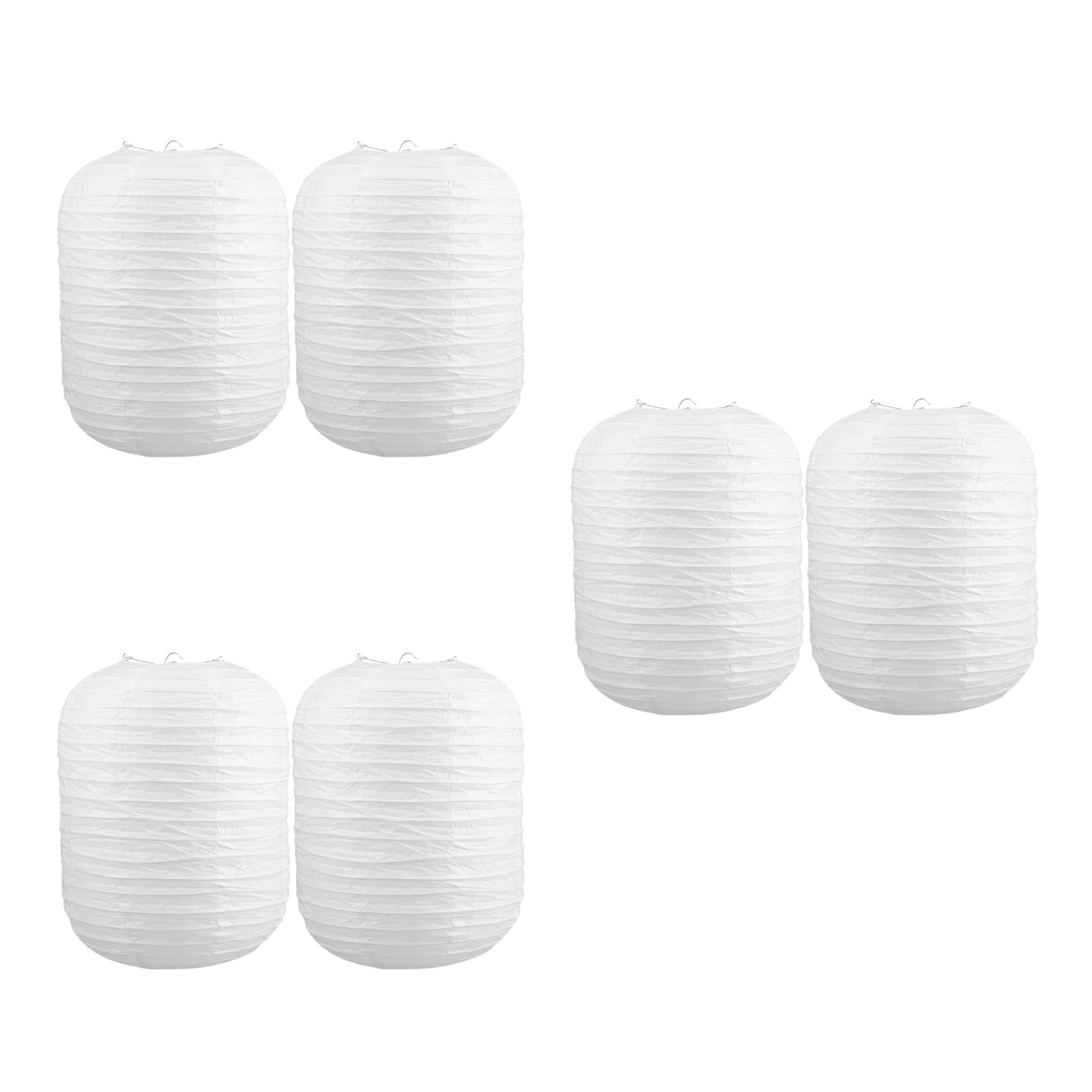 Masteelf 6-Pack White Paper Lanterns Japanese Style Hanging Lanterns ...