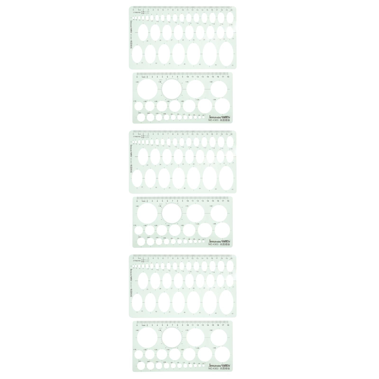 Masteelf 6 pcs Circle Stencil Templates Drawing Mold Reusable Craft ...