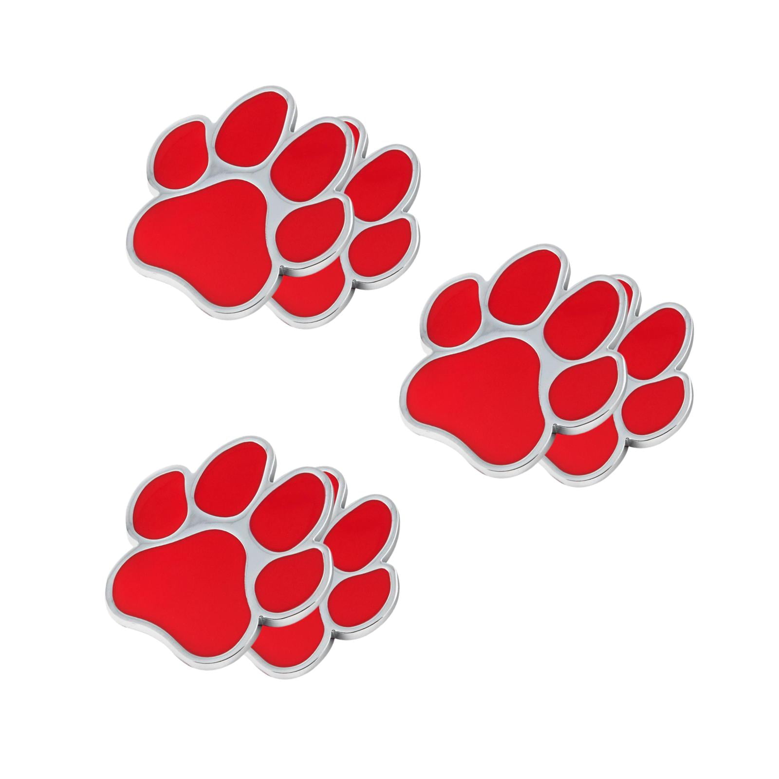 Masteelf 6 pcs Dog Paw Sticker Dog Paw Print Decal Metal Sticker ...