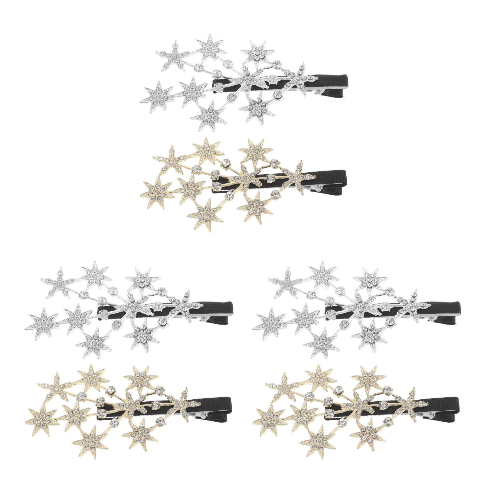 Masteelf 6 pcs Elegant Star Hair Clips With Rhinestones Star Clips ...