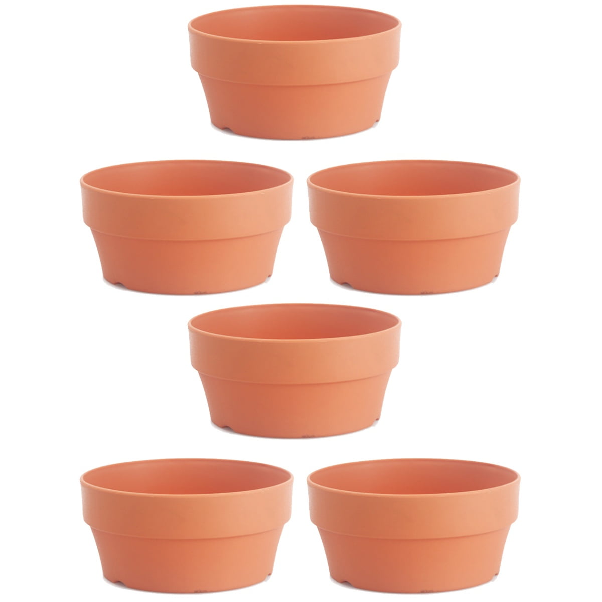 Masteelf 6 pcs Imitation Clay Flower Basket Japanese Round Plastic ...