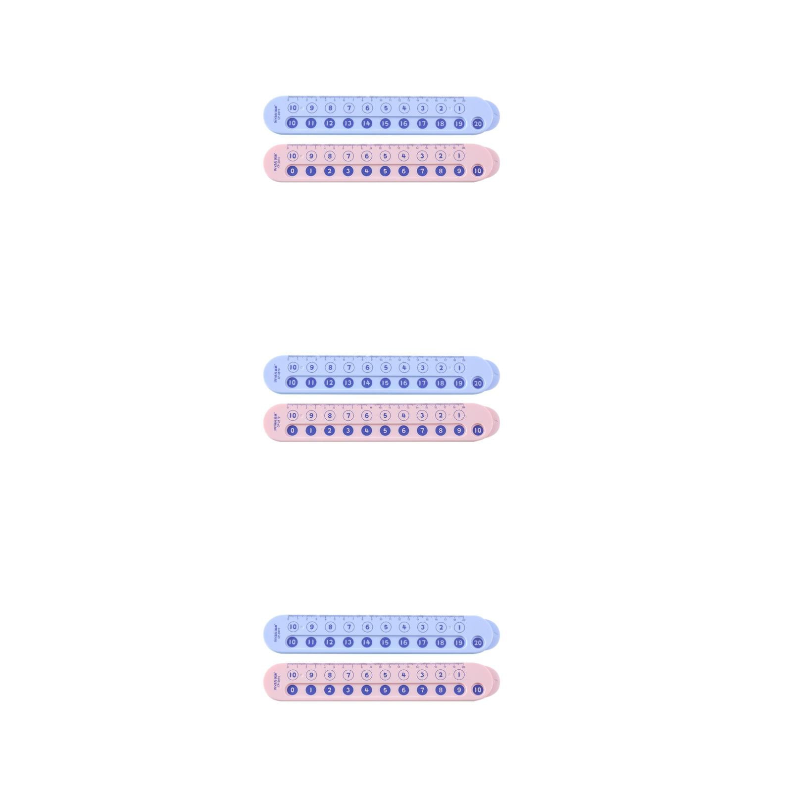 Masteelf 6 pcs Kids Interactive Math Ruler Double-Line Slide Arithmetic ...