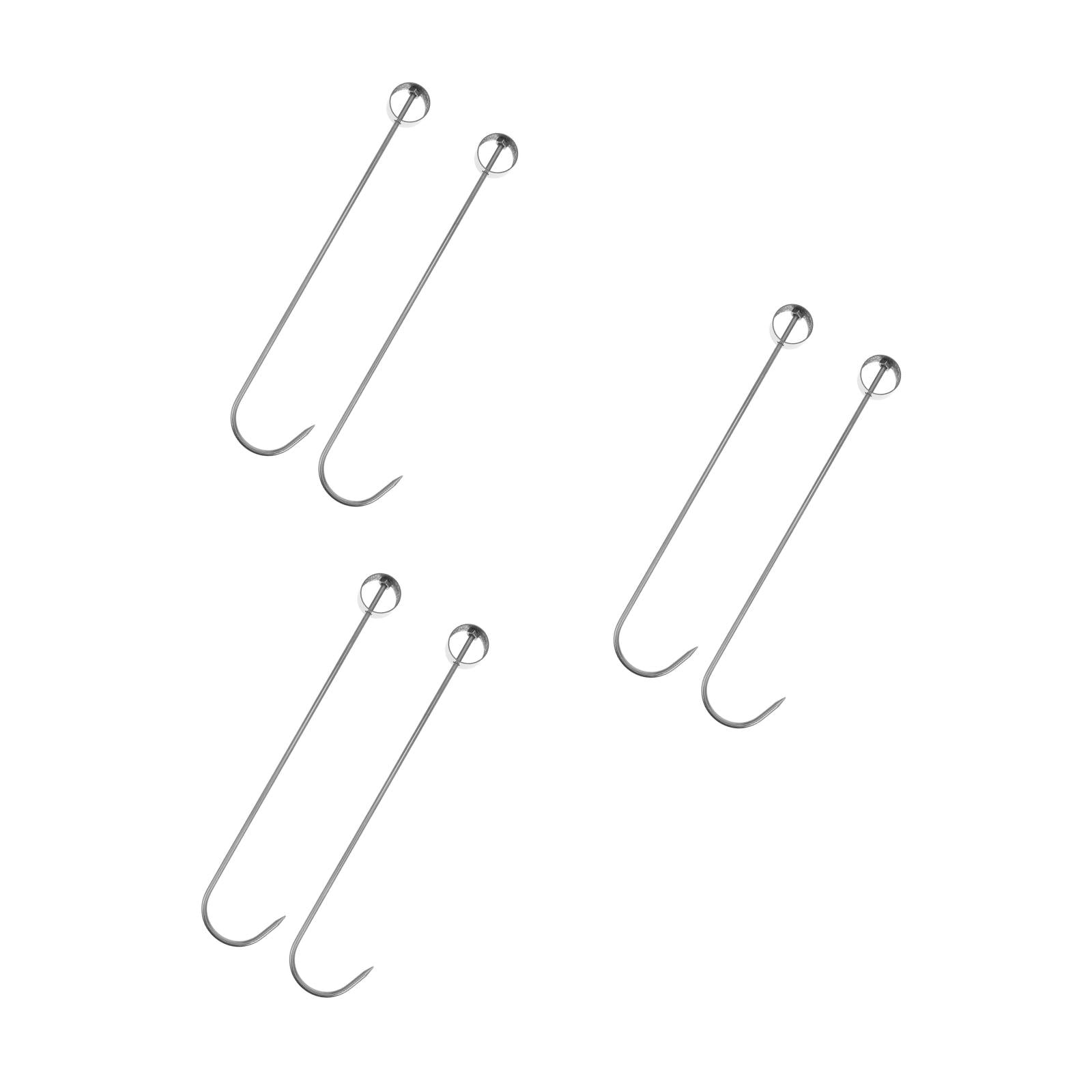 Masteelf 6 pcs Meat Hooks Butcher Hooks Stainless Steel J Shaped Meat ...