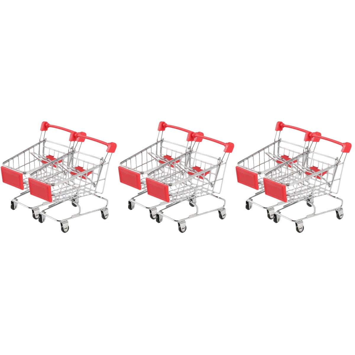 Masteelf 6 pcs Miniature Trolley Mini Shopping Cart Supermarket ...