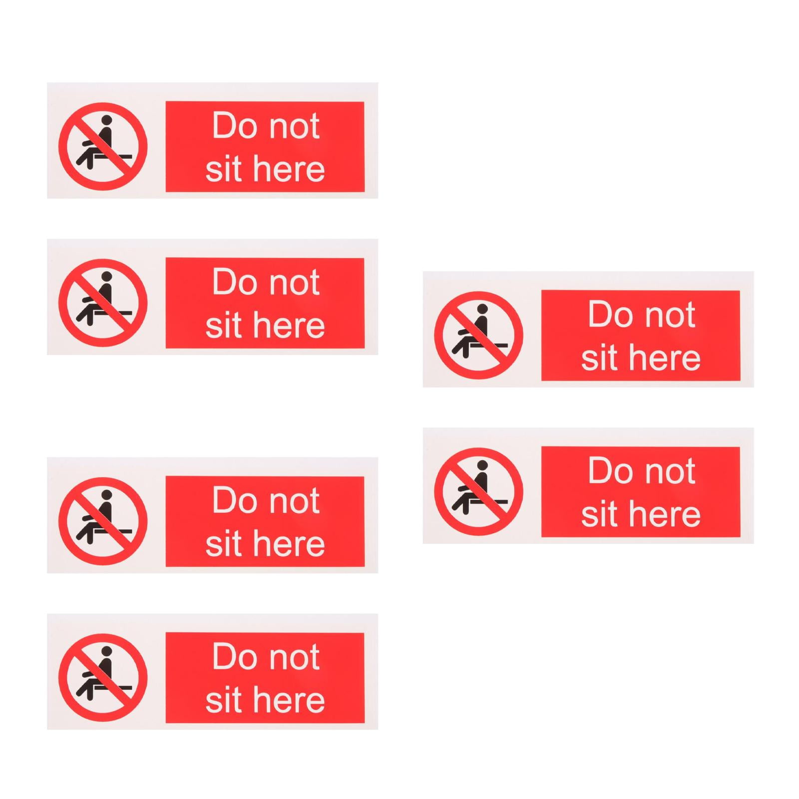 Masteelf 6 pcs Not Sit Here Safety Warning Stickers Self Adhesive Decal ...