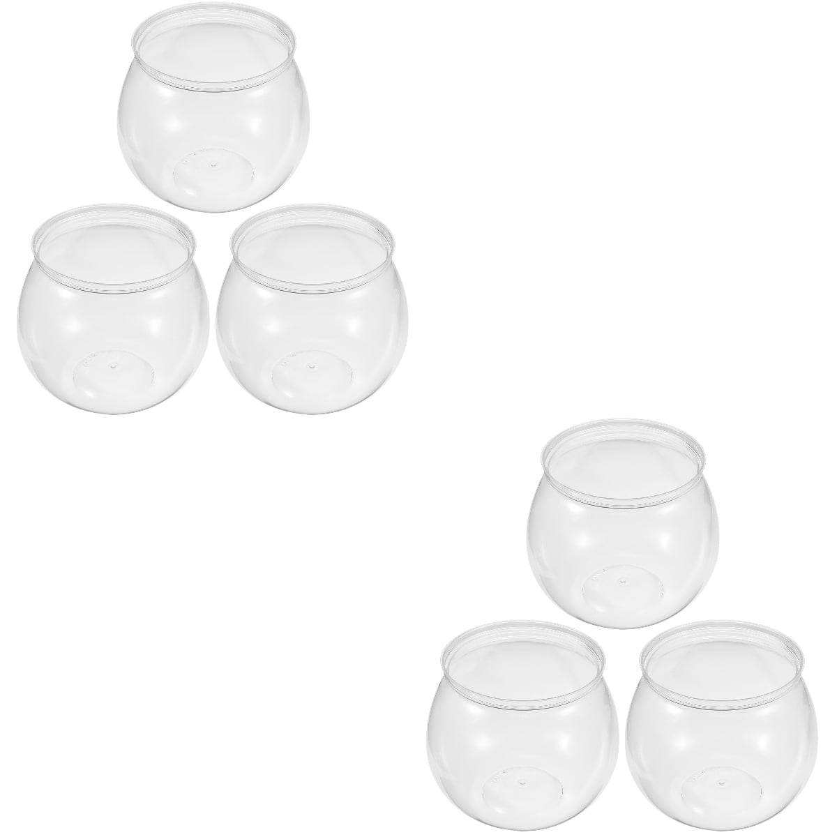 Masteelf 6 pcs Plastic Fish Bowl Transparent Small Aquarium Small Fish ...