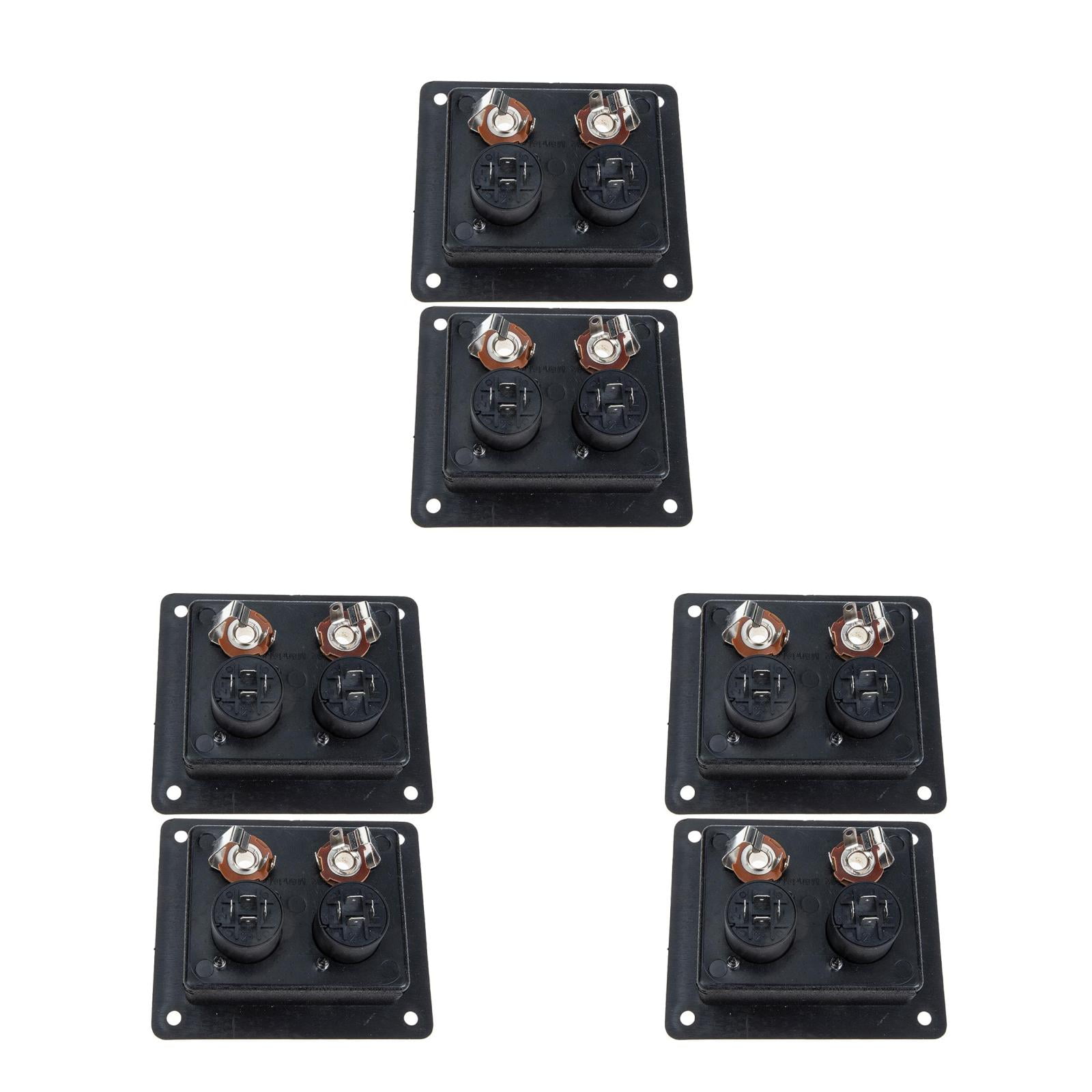 Masteelf 6 pcs Speaker Box Terminal 2-Way Binding Post Subwoofer Board Power Cup Plate Double ...