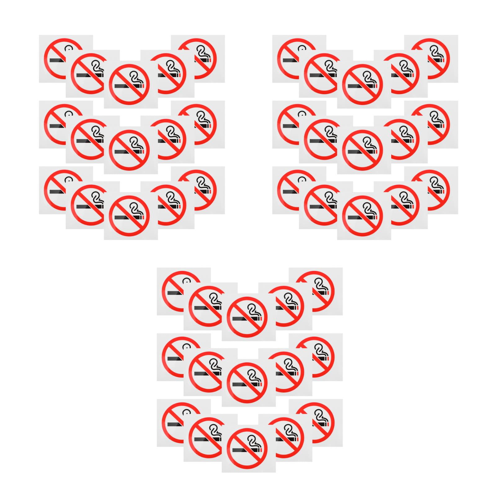 Masteelf 60 PCS Business No Smoking Sign Stickers Smoke Warning Sticker ...