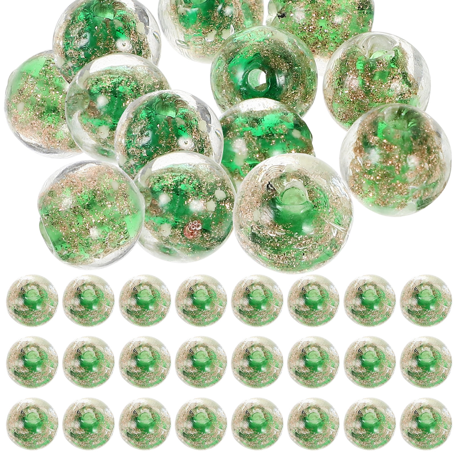 Masteelf 60 Pcs Gold Star Glass Beads Threaded Beads DIY Beads 1X1cm ...