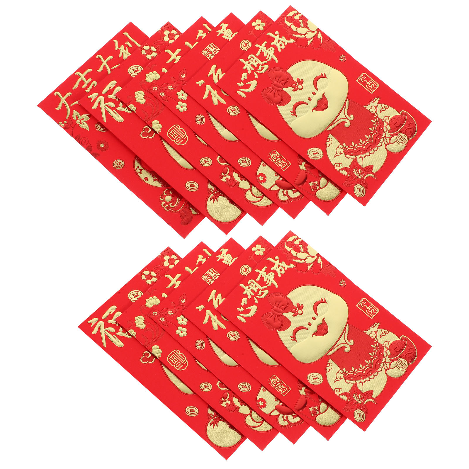 Masteelf 60 Pcs Key Luck Money Bags Lucky Money Red Envelope Bag 11 ...