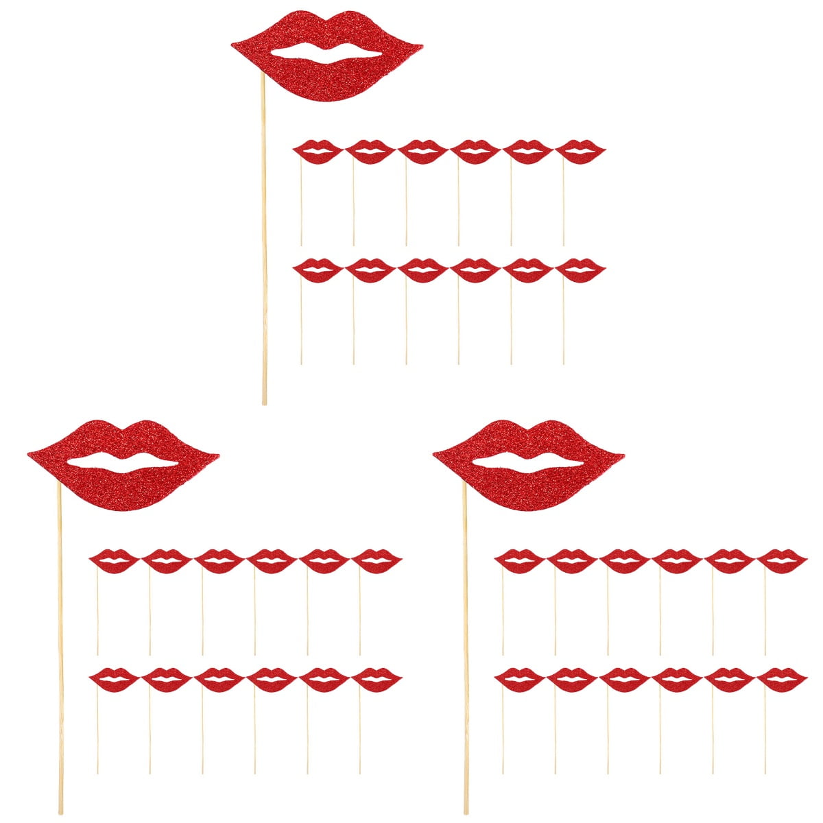 Masteelf 60 pcs Lips Photo Booth Props Wedding Selfie Photo Prop ...