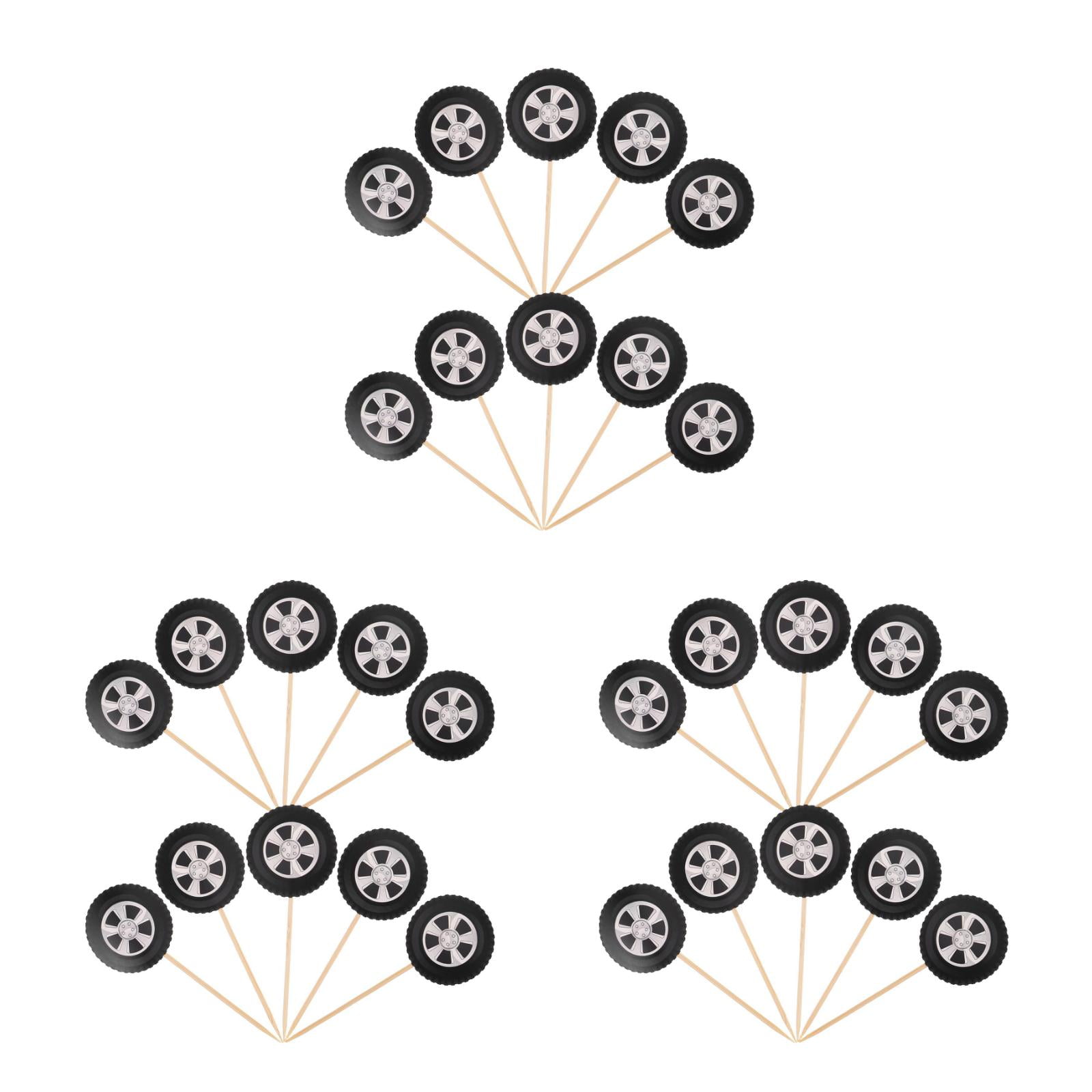 Masteelf 60 pcs Racing Wheel Cake Topper Racing Wheel Cake Topper ...