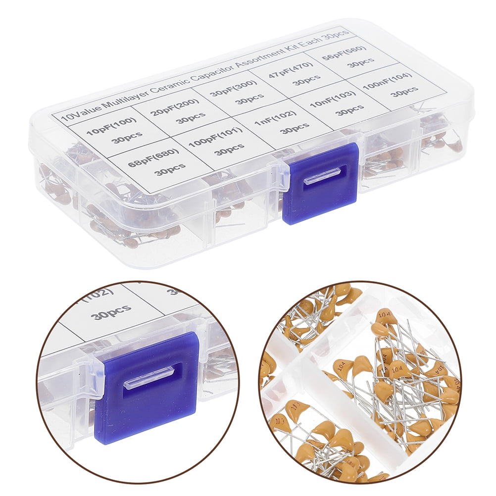 Masteelf 600pcs Capacitor Assortment Kit Monolithic Ceramic Capacitors ...