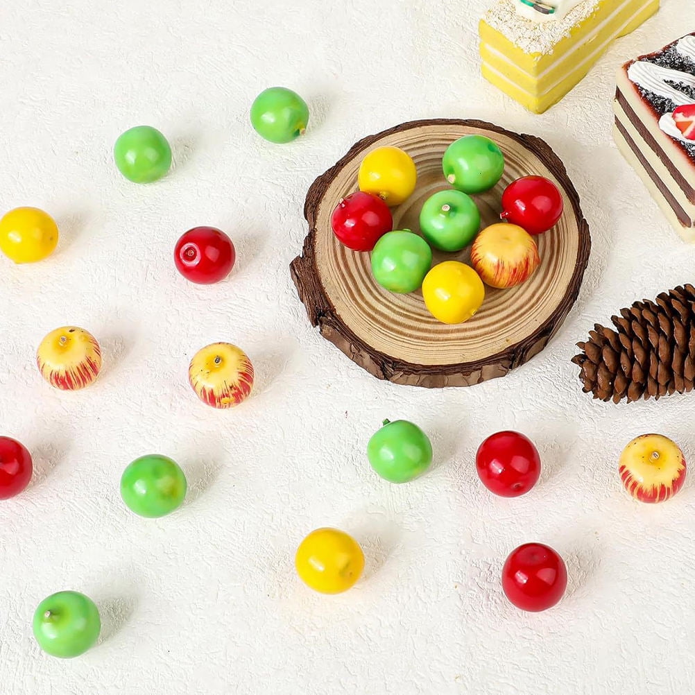 Masteelf 60pcs Artificial Display Apples Mini Faux Apples Doll ...