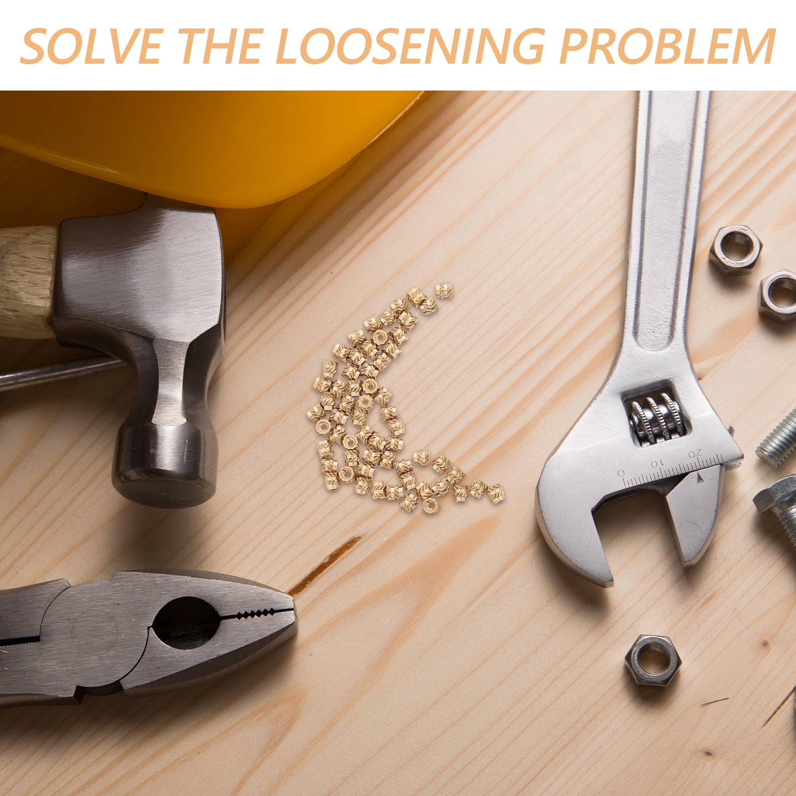 Masteelf Brass Serrated Insert Nuts for Wood and Plastic 60 Pieces High ...