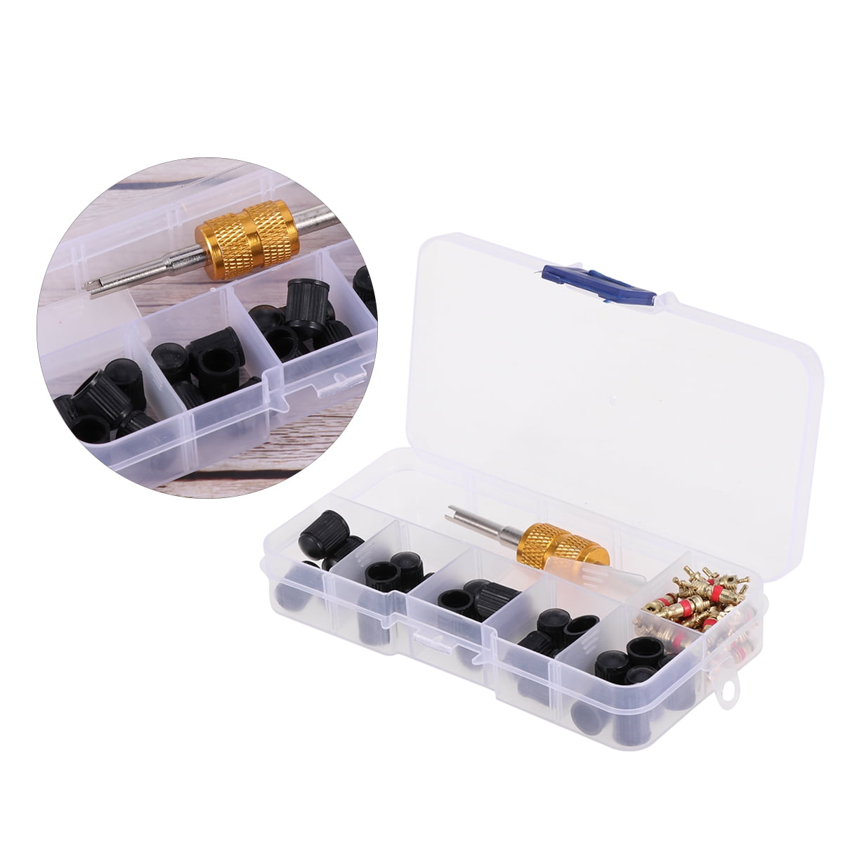 Masteelf 61 Pcs Air Conditioning Repair Tool Core Removal Changer Valve ...