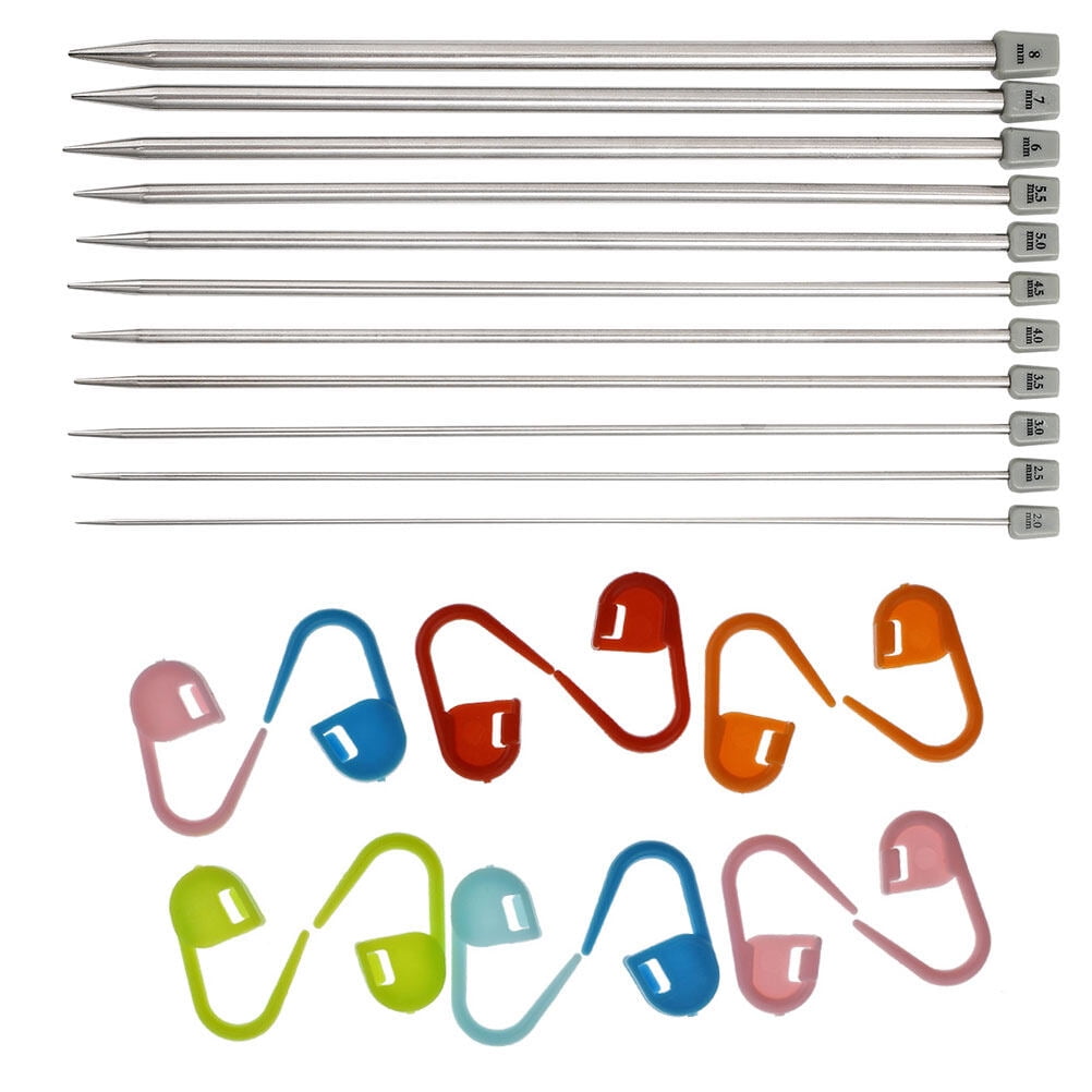 Masteelf 61 Pcs Knitting Stitch Markers Supplies Kit Crochet Machine ...