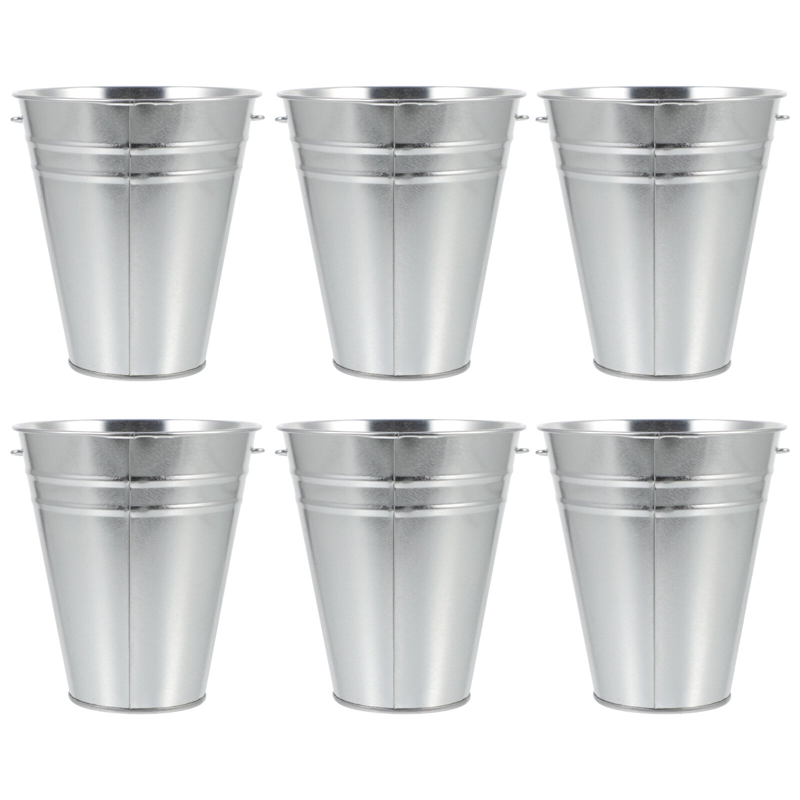 IDEANATEGRATE Freezer Ice Bucket Silver Portable Holding Ice 6Pcs 5.1X4 ...