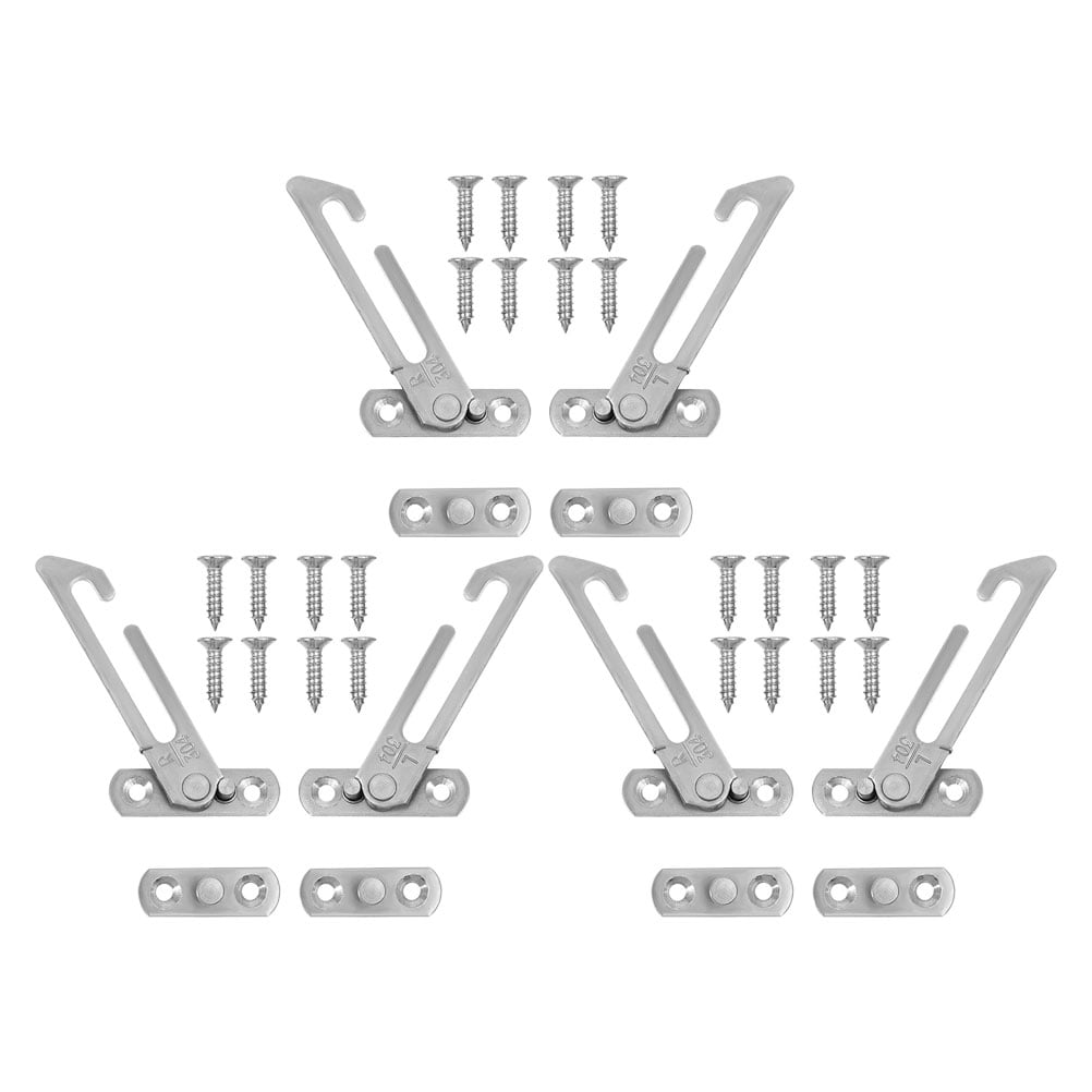 Masteelf 6Pcs Casement Window Limiter Stainless Steel Casement Window ...
