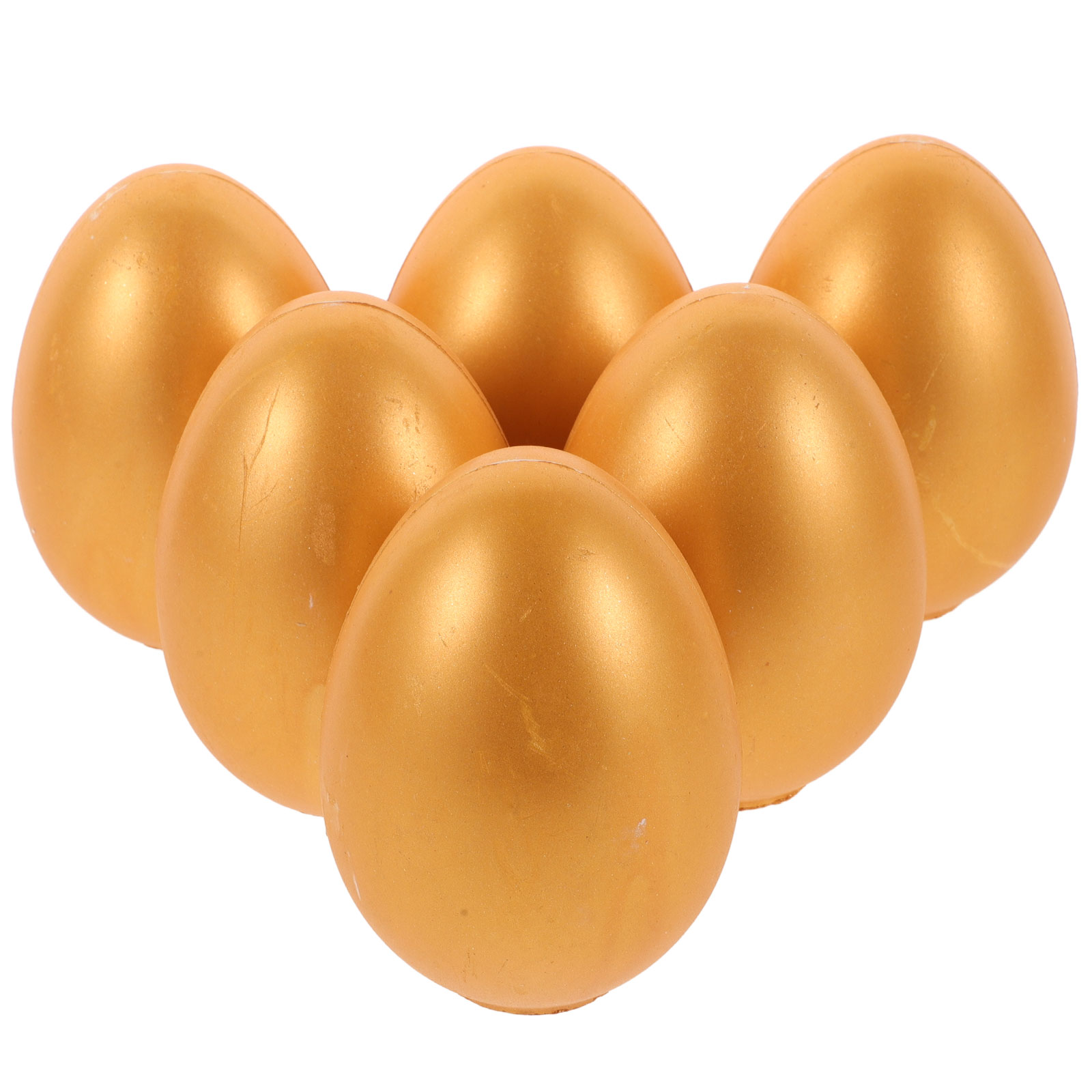 Masteelf 6Pcs Fillable Easter Eggs Golden Eggs Activity Plaster Eggs ...