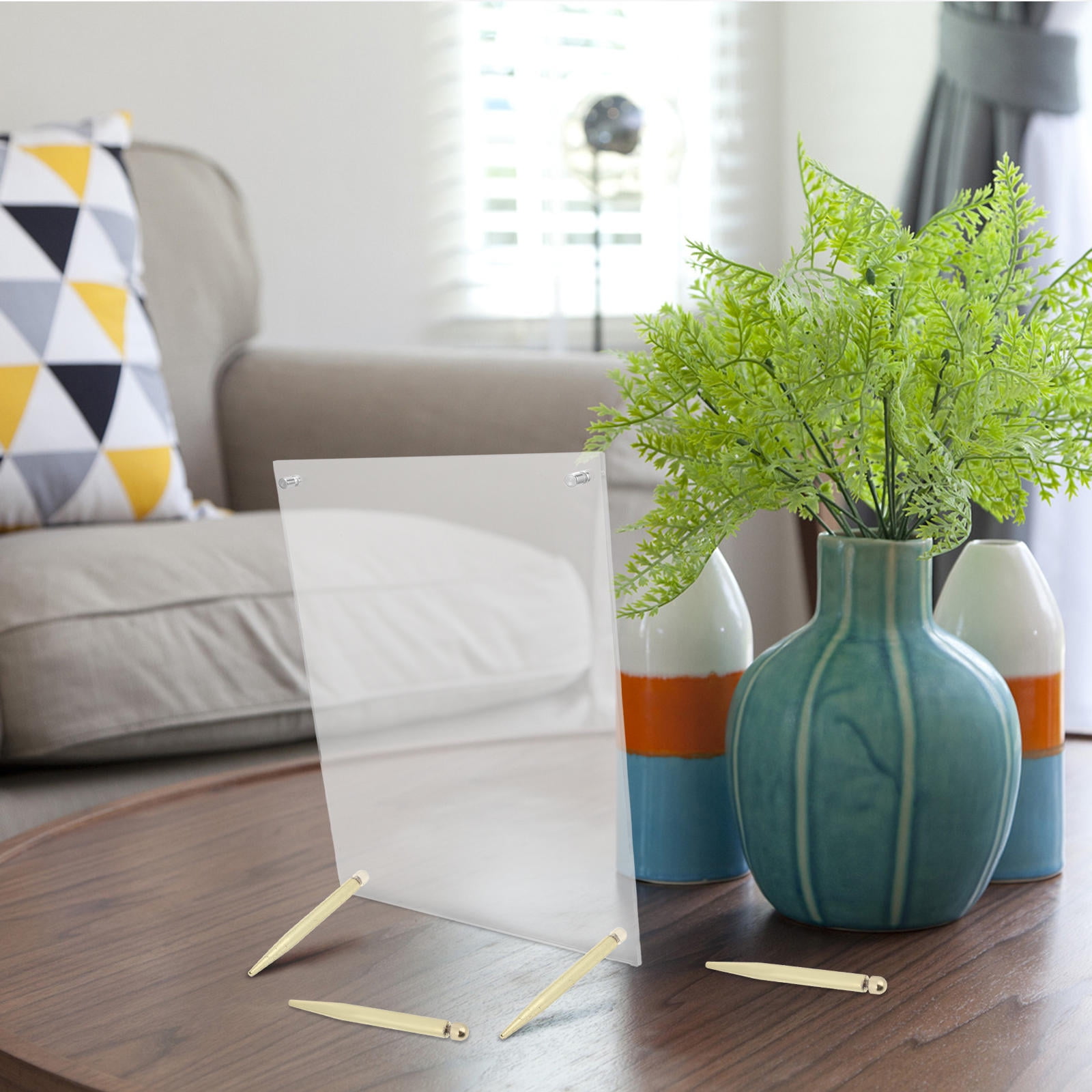 Masteelf 6Pcs Gold Photo Frame Back Stand Screws Acrylic Sign Standoff ...