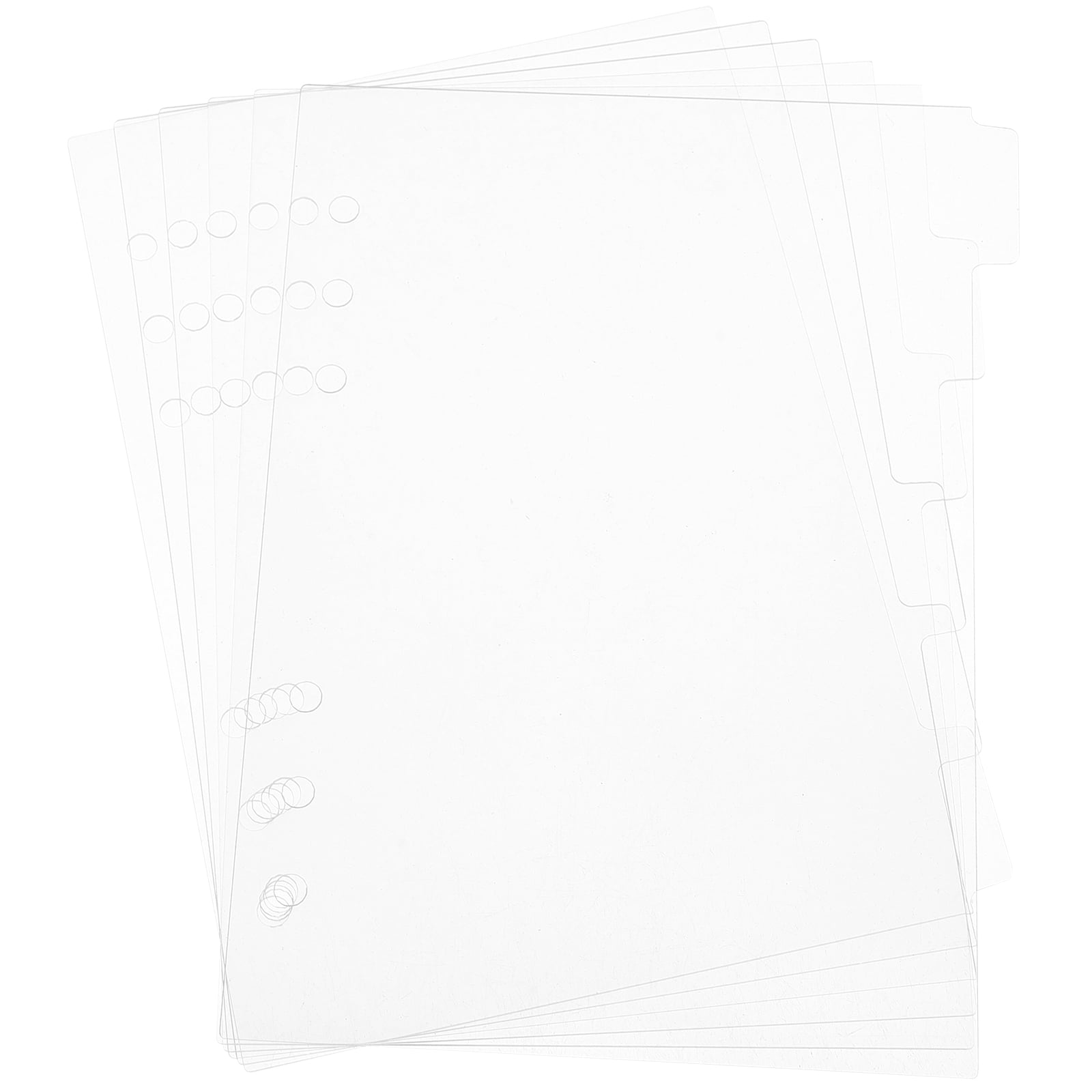 Masteelf 6pcs Acrylic Notebook Cover Binder Dividers Refillable Pages ...