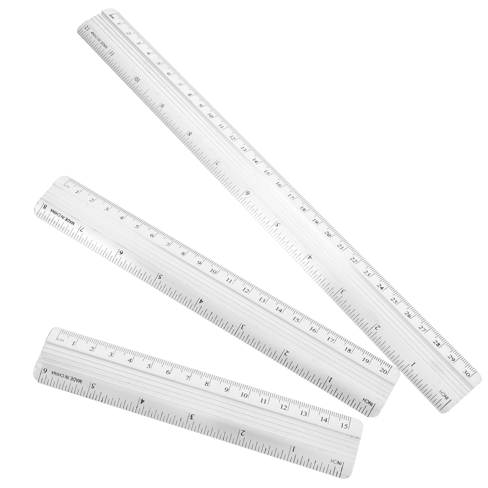 Masteelf 6pcs Aluminum Ruler Set Metal Ruler Set Woodworking Measuring ...