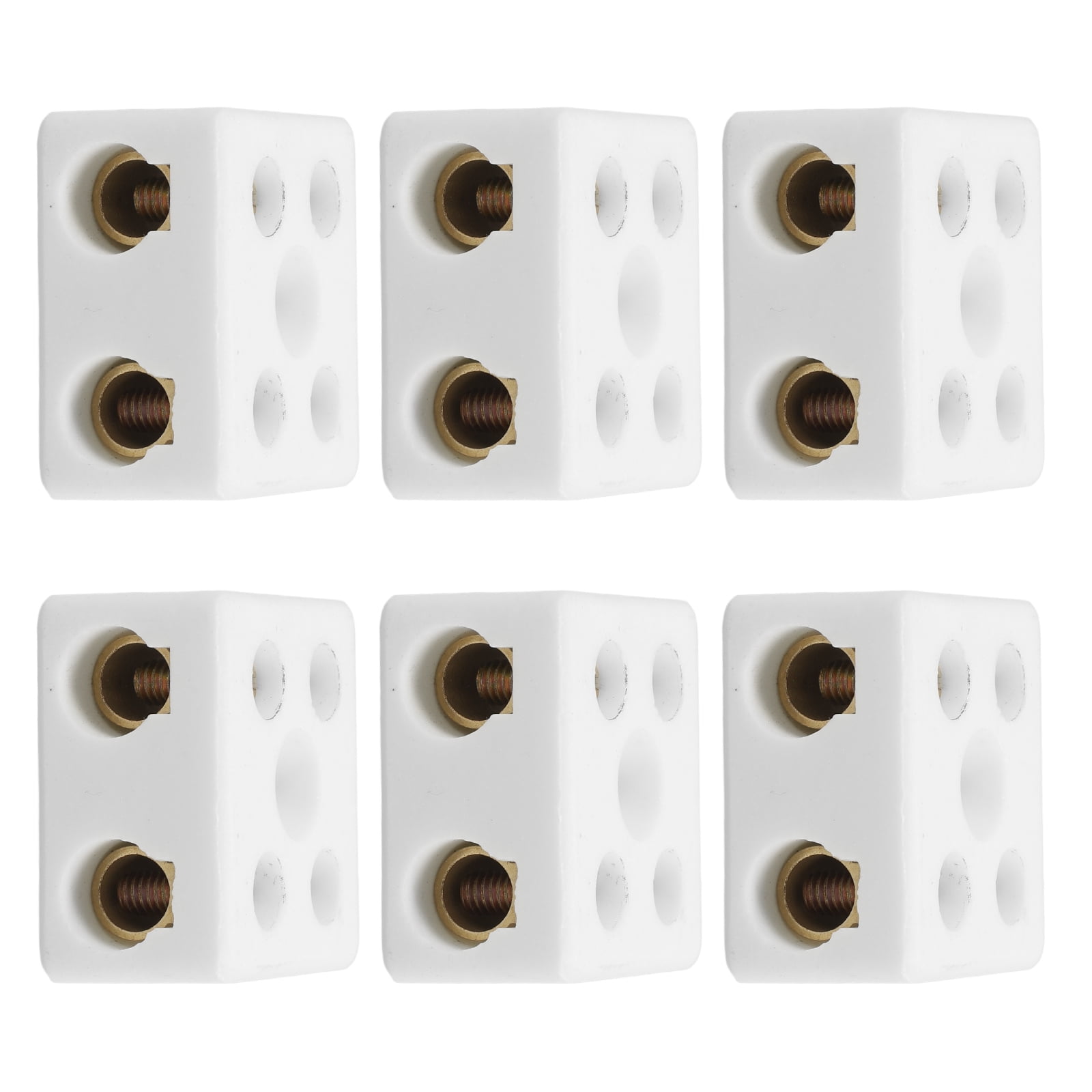 Masteelf 6pcs Ceramics Terminal Blocks High Temp Porcelain Ceramic ...