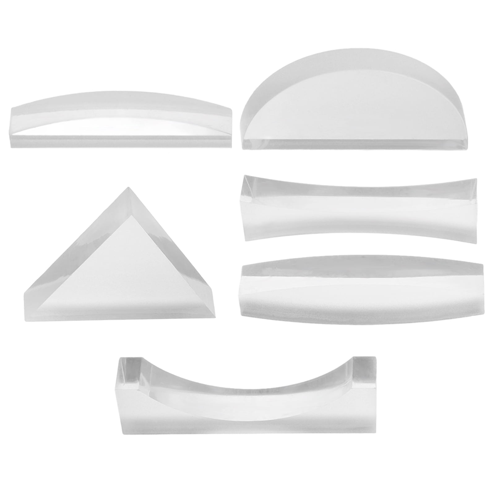 Masteelf 6pcs Complete Optical Lens Physics Education Various Shapes ...