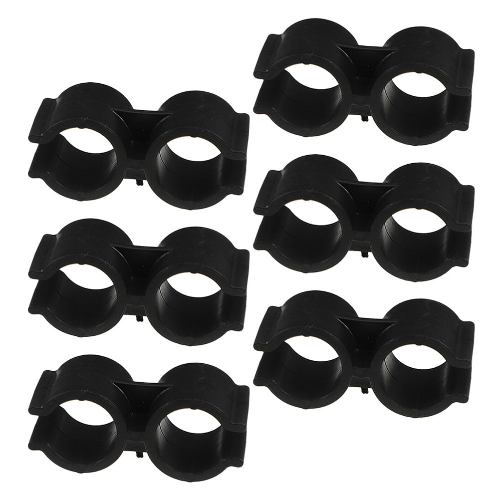 Masteelf 6pcs Double Port Pipe Clips Sturdy Plastic H-Type Clamps Dual ...