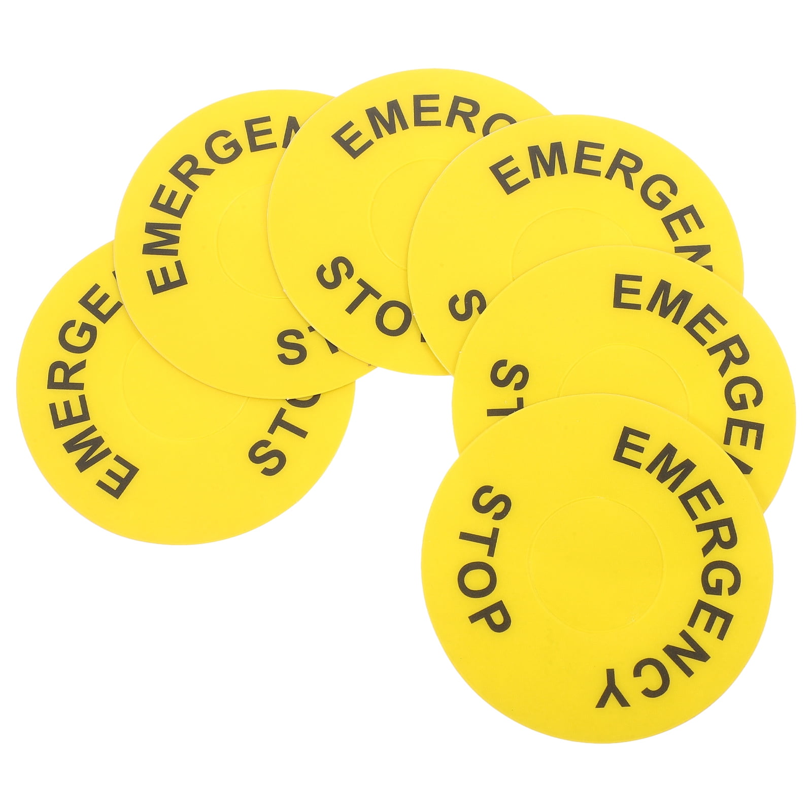 Masteelf 6pcs Emergency Stop Label Emergency Stop Equipment Decal ...