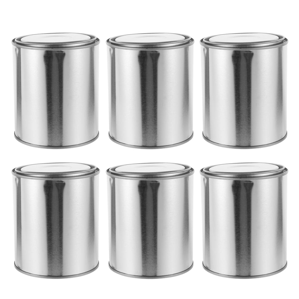 Masteelf 6pcs Empty Paint Buckets Pitch Storage Can Sealed Empty Metal ...