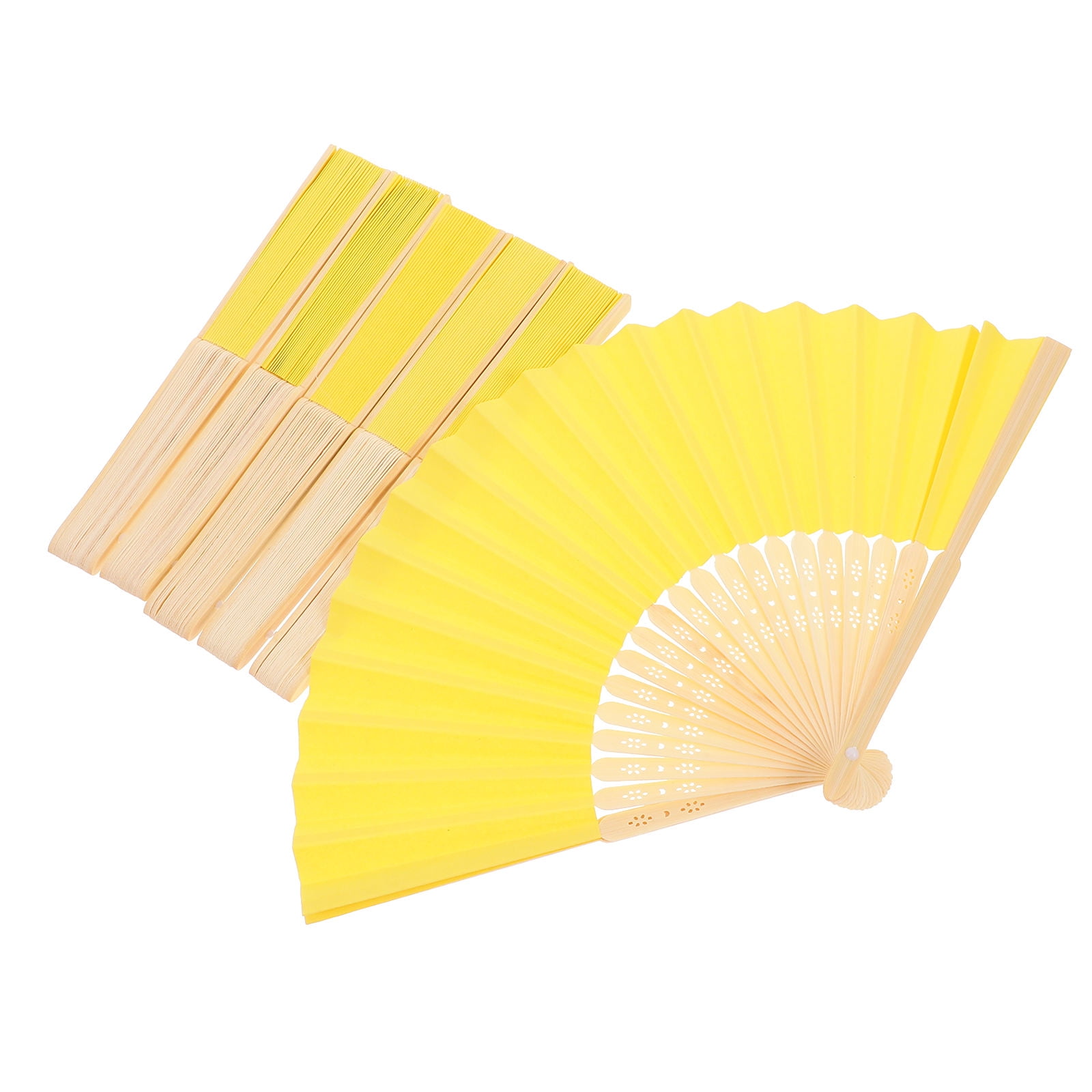 Masteelf 6pcs Hand Fan Bridal Folding Fan Portable Handcraft Folding ...