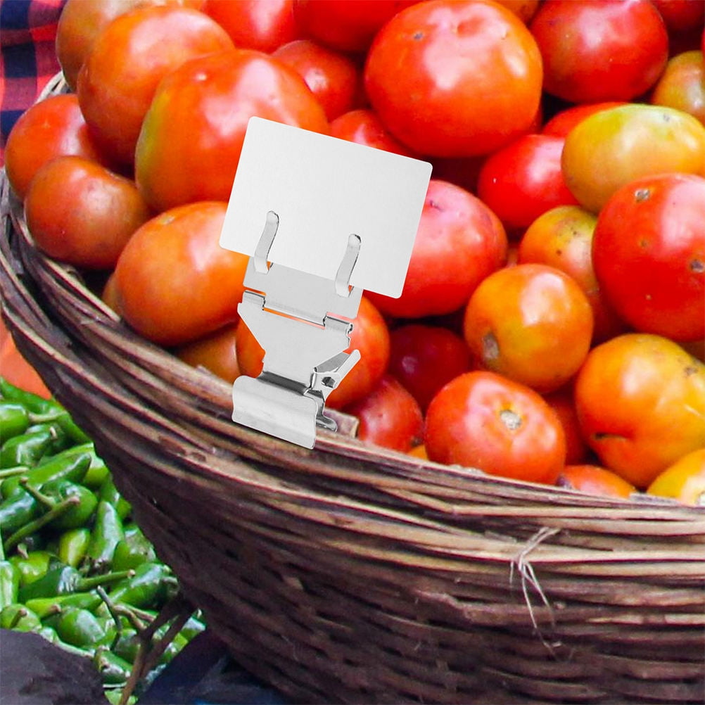 Masteelf 6pcs Merchandise Sign Clip Sturdy Metal Tags Clip Sign Holder ...