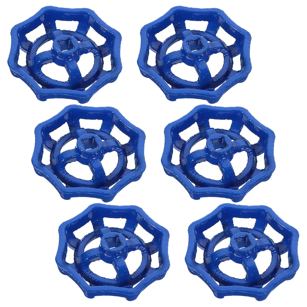 Masteelf 6pcs Metal Round Wheel Faucet Handle Replacement Valve ...