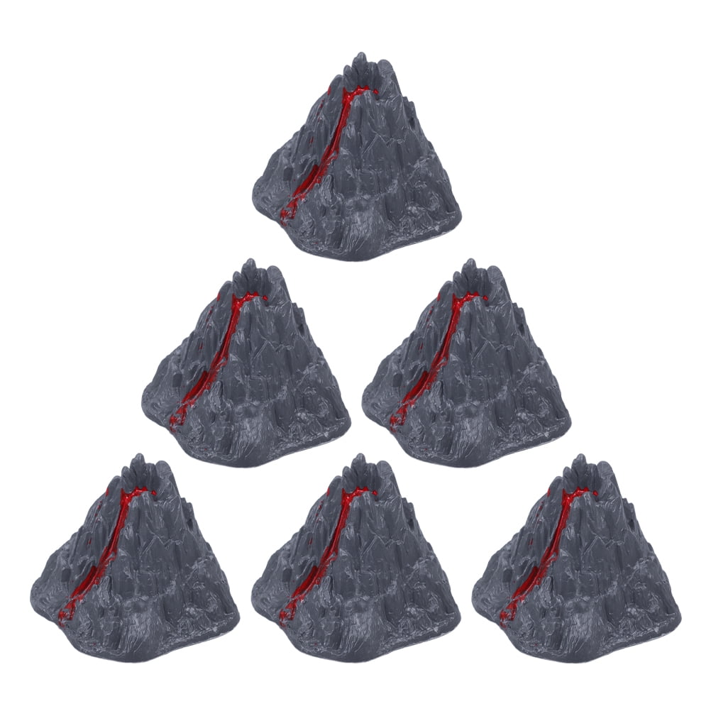 Masteelf 6pcs Miniature Volcano Lava Toy Model Realistic Plastic ...