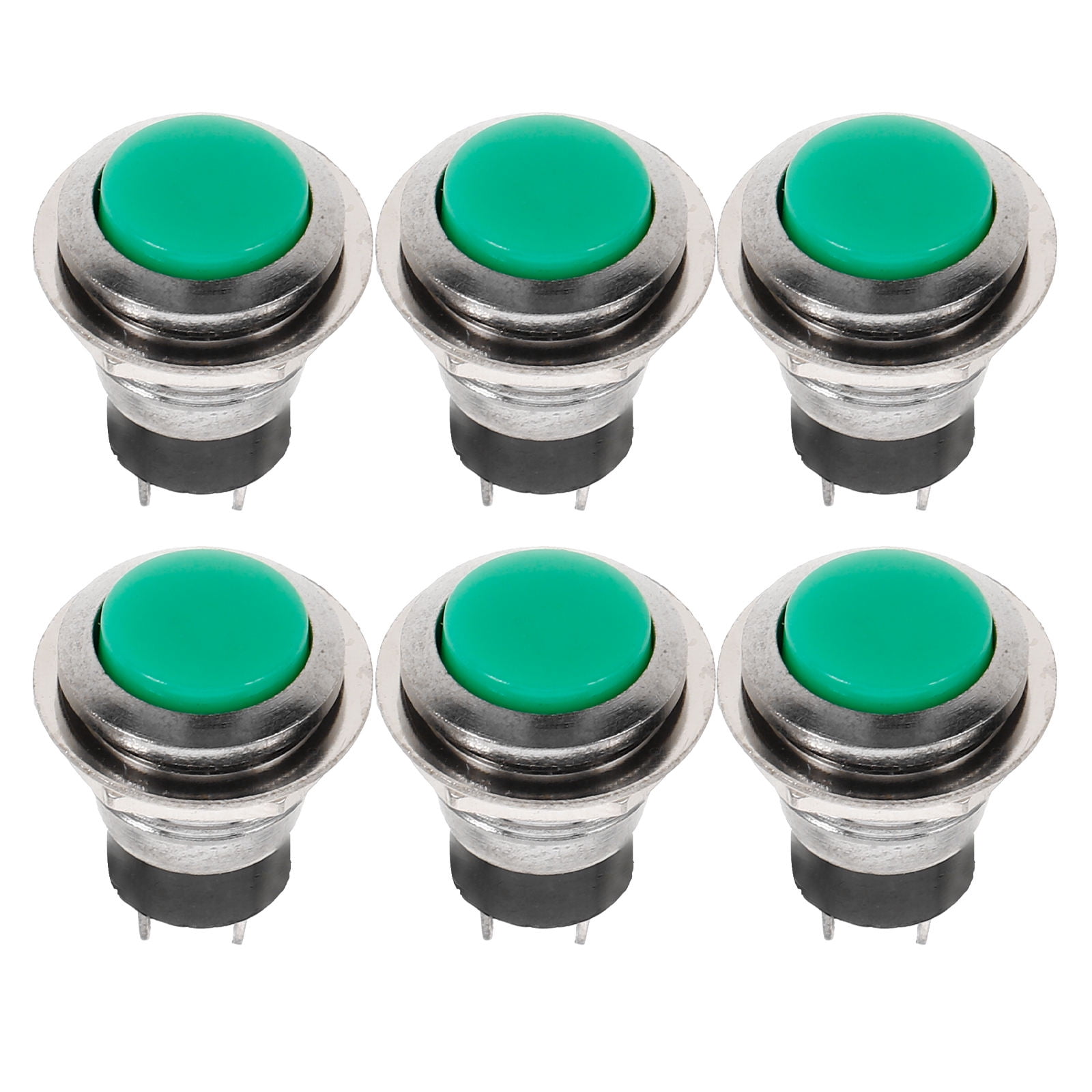 Masteelf Momentary Push Button Switch for Car Use 6pcs 2-Pin Self Resetting Mini Round Zinc ...